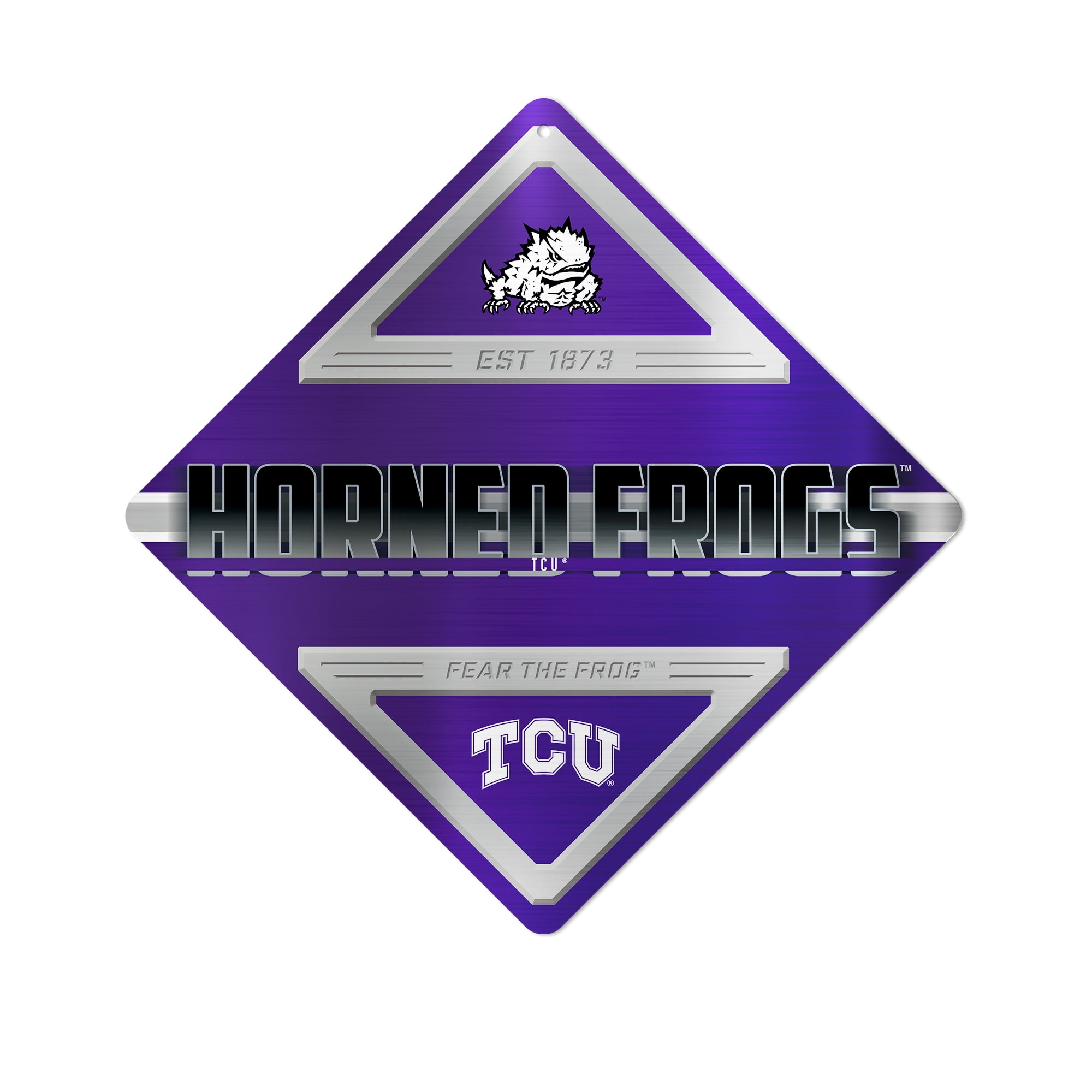 TCU Horned Frogs Metal Sign 16.5" x 16.5" Home Décor - Bedroom - Office ...