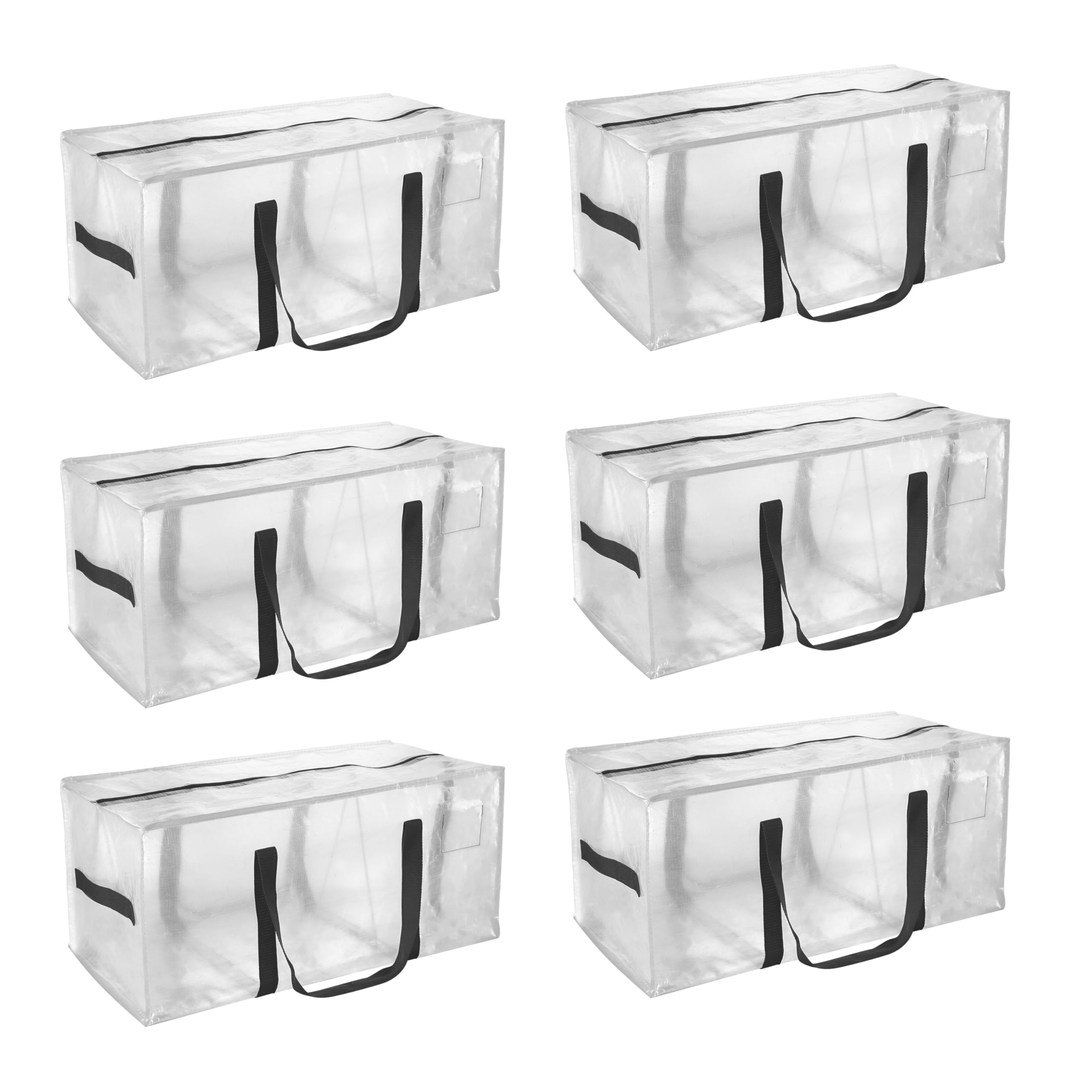 TCULOSD 6 Pack Heavy Duty Moving Bags - Clothes Storage Bags, Black ...