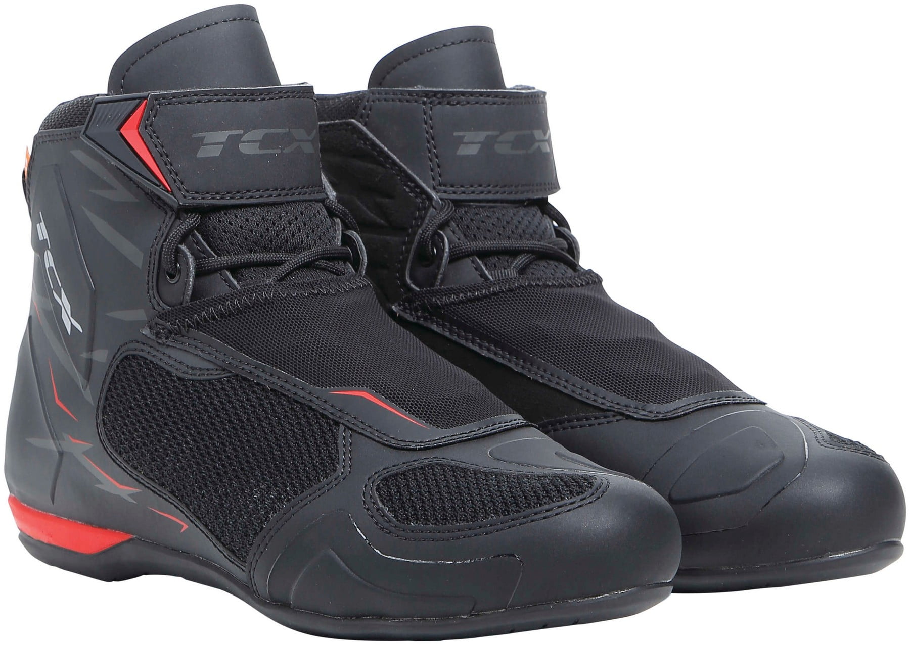 TCX R04D Air Mens Leather Motorcycle Shoes Black/Red 42 EUR - Walmart.com