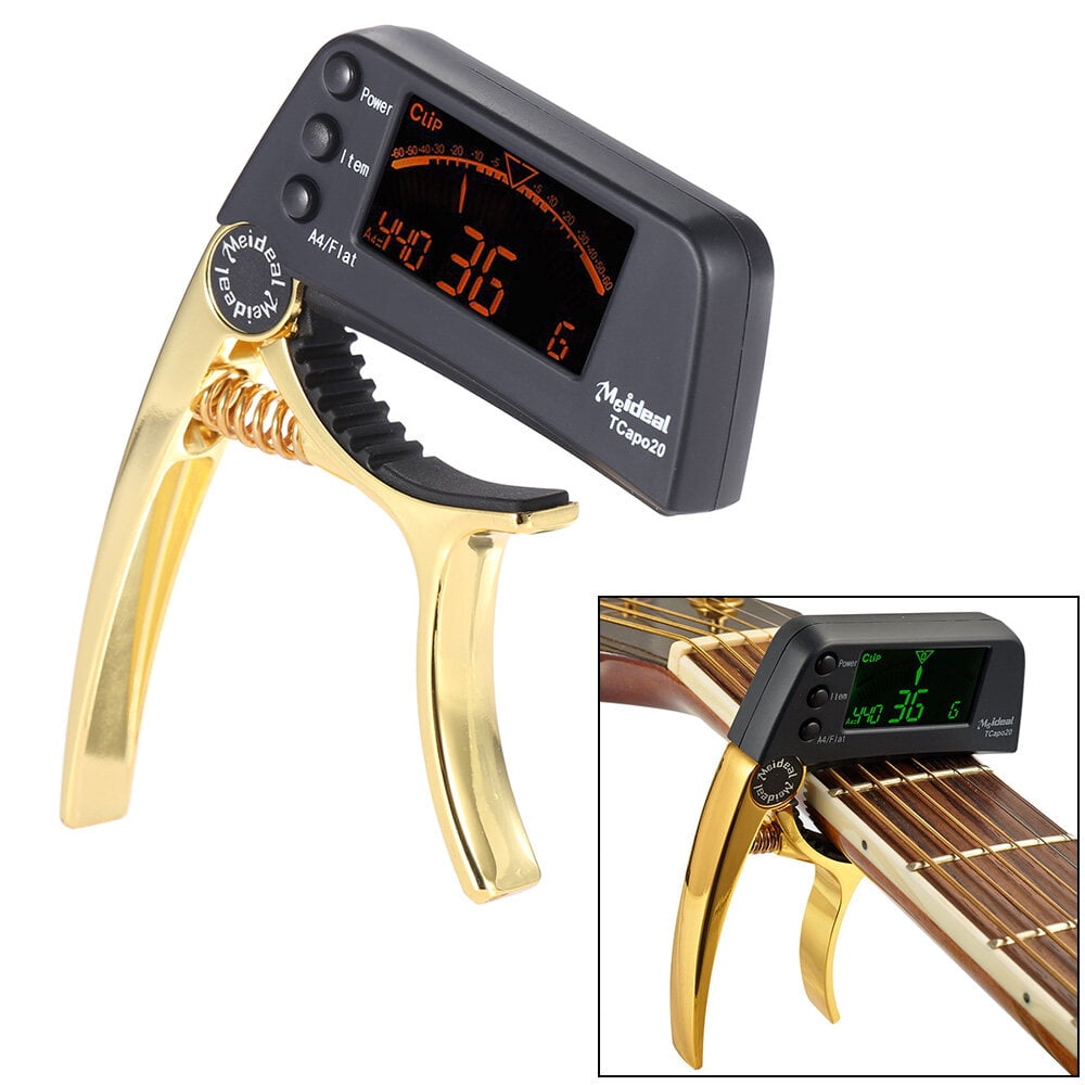 TCapo20 Multifunctional Aluminum Alloy 2-in-1 Guitar Capo Tuner with ...
