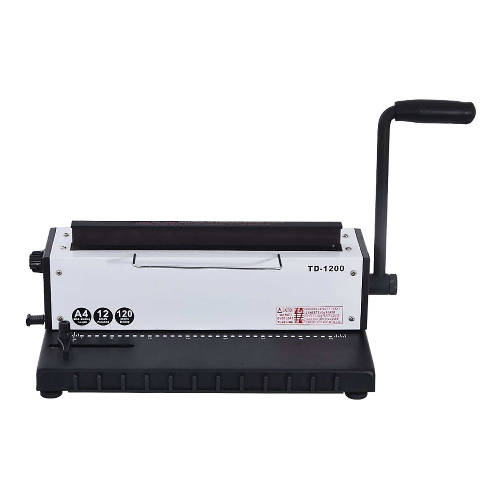 TD-1200 Manual Spiral Wire Binding Machine Metal 34 Punching Hole File ...