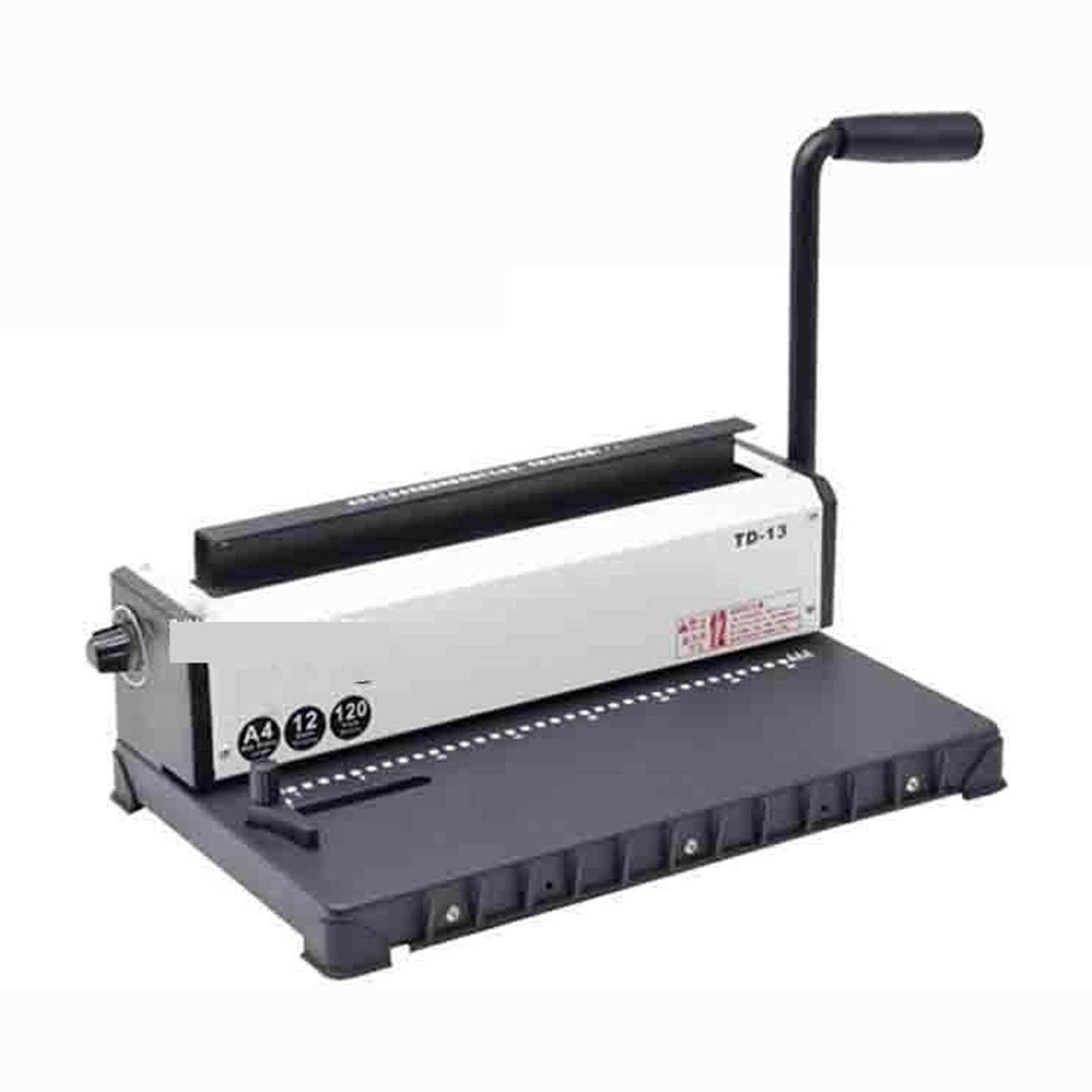 TD-13 Double-coil Iron Ring Punch Binding Machine 34 Holes Desk ...