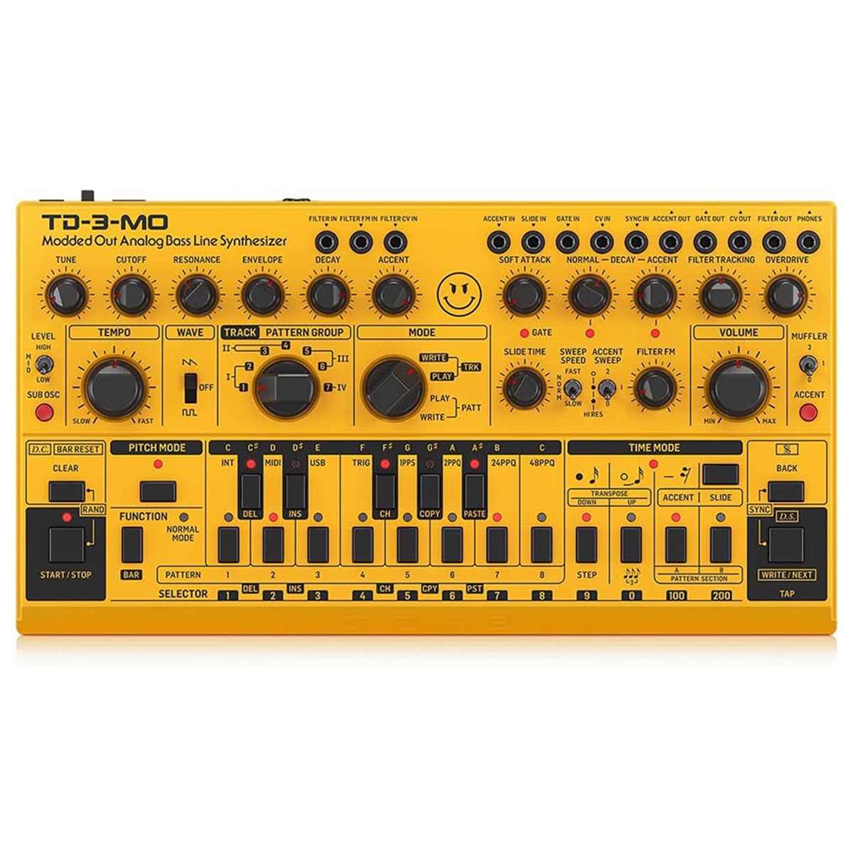 TD-3-MO-AM Modded Out Analog Bass Synthesizer, VCO MIDI-Controllable ...
