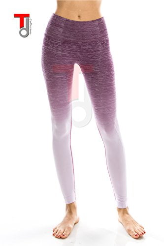 TD Collections Girls Slim Two Tone Workout Full Length Yoga Pants ...