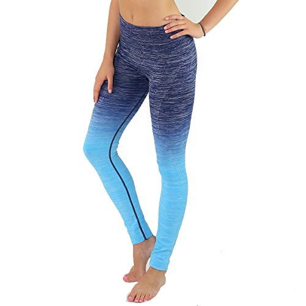 TD Collections Girls Slim Two Tone Workout Full Length Yoga Pants ...