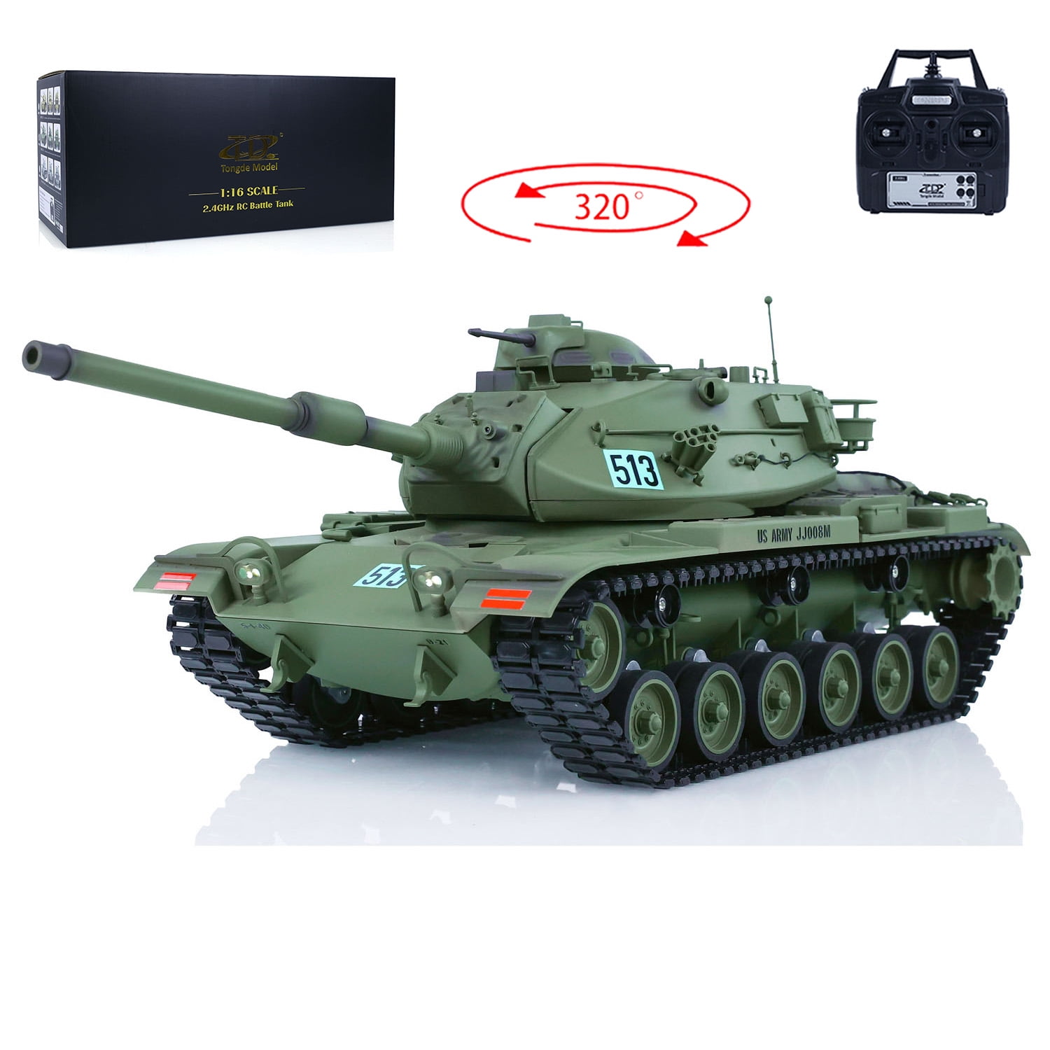 TD Model 1/16 RC Tank M60A3 USA Remote Control BB Infrared Battle Model Smoke - Walmart.com