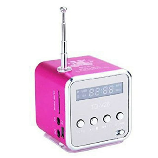 TD-V26 Mini Portable Sound Speaker TF Card FM Radio AUX Stereo Music ...