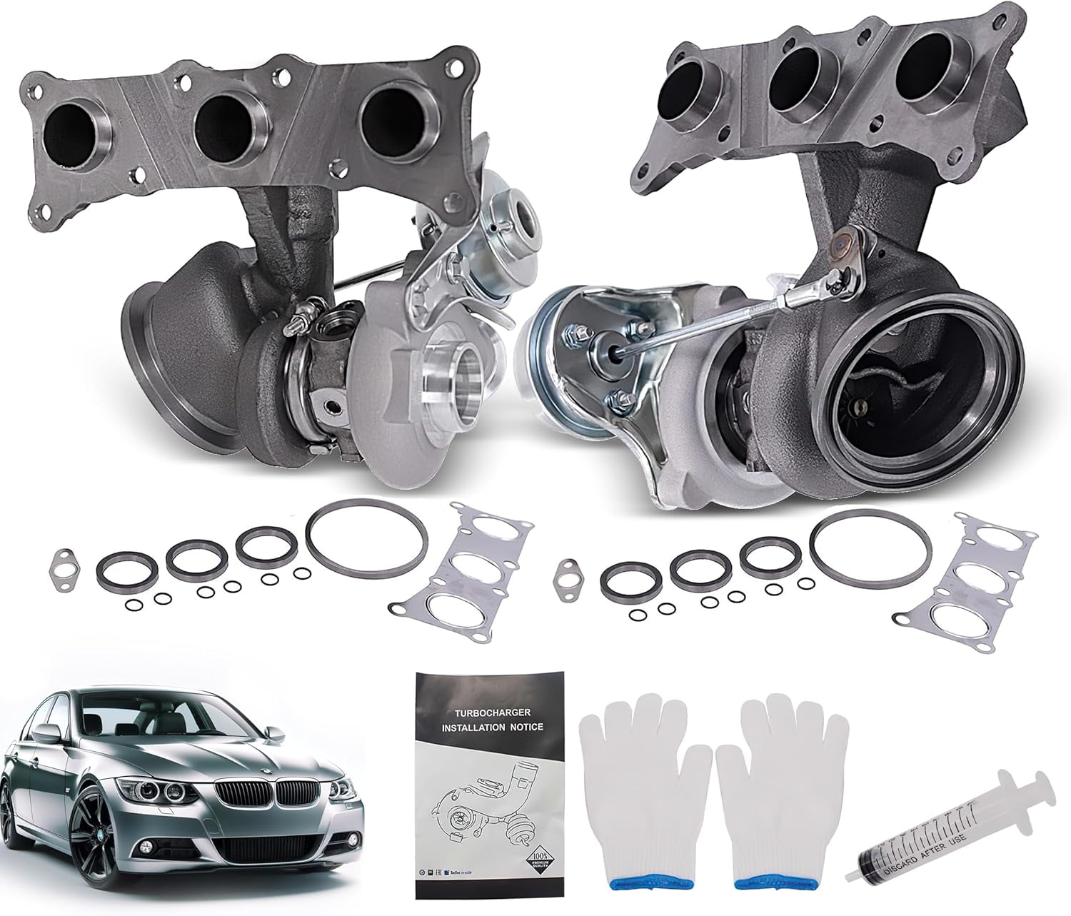 TD03 N54 Twin Upgrade Turbo Turbocharger Compatible With BMW 135i 335i ...