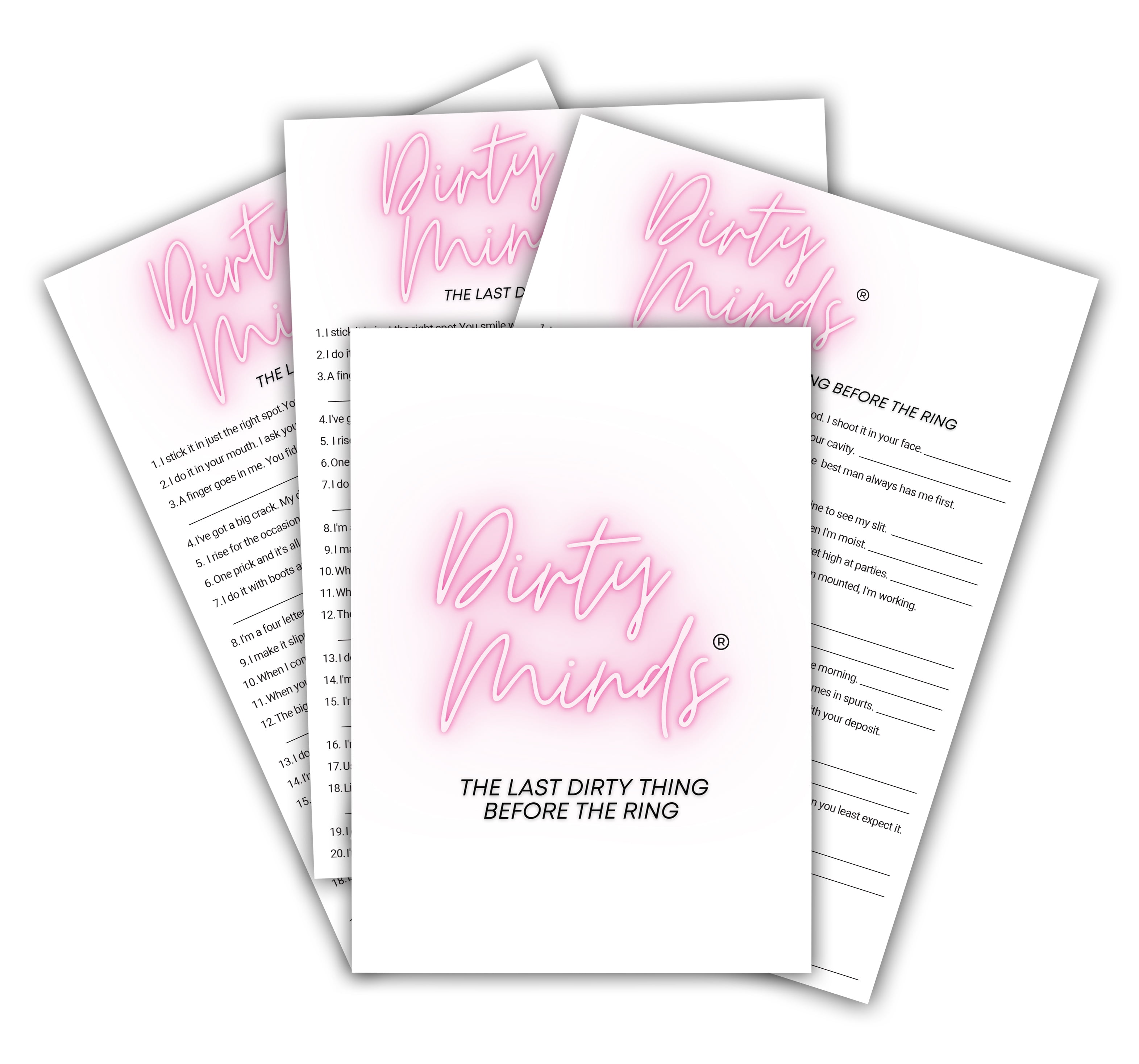 TDC Games Dirty Minds Bachelorette Party Games for Adults, Bridal ...