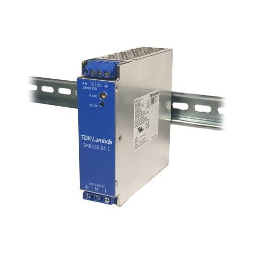 TDK-Lambda DRB120-24-1, Power Supply; AC-DC; DIN Rail; 120W; 24V@5A ...