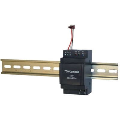 TDK-Lambda DSP30-24/277A2, Power Supply AC-DC, 30W 24VDC 1.25A, Enclosed, Adj Vout, DIN Rail ...