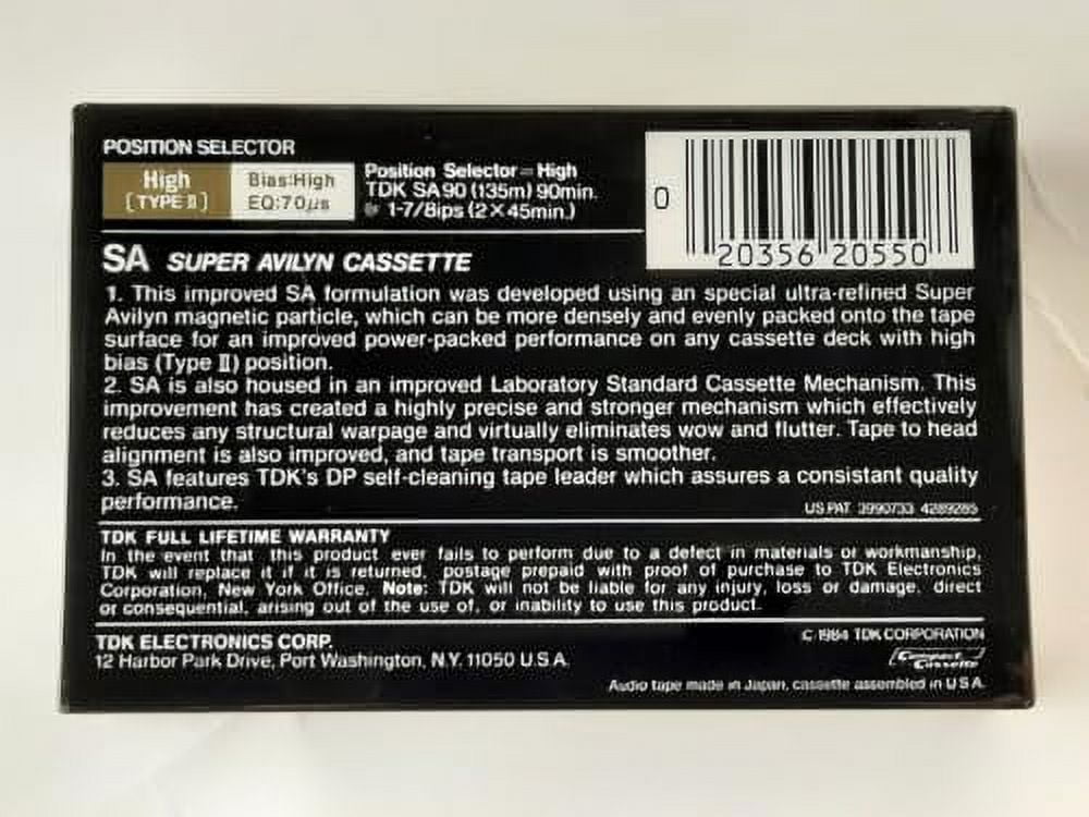 TDK SA 90 minute Super High Resolution Type II Audio Cassette Tape - Walmart.com