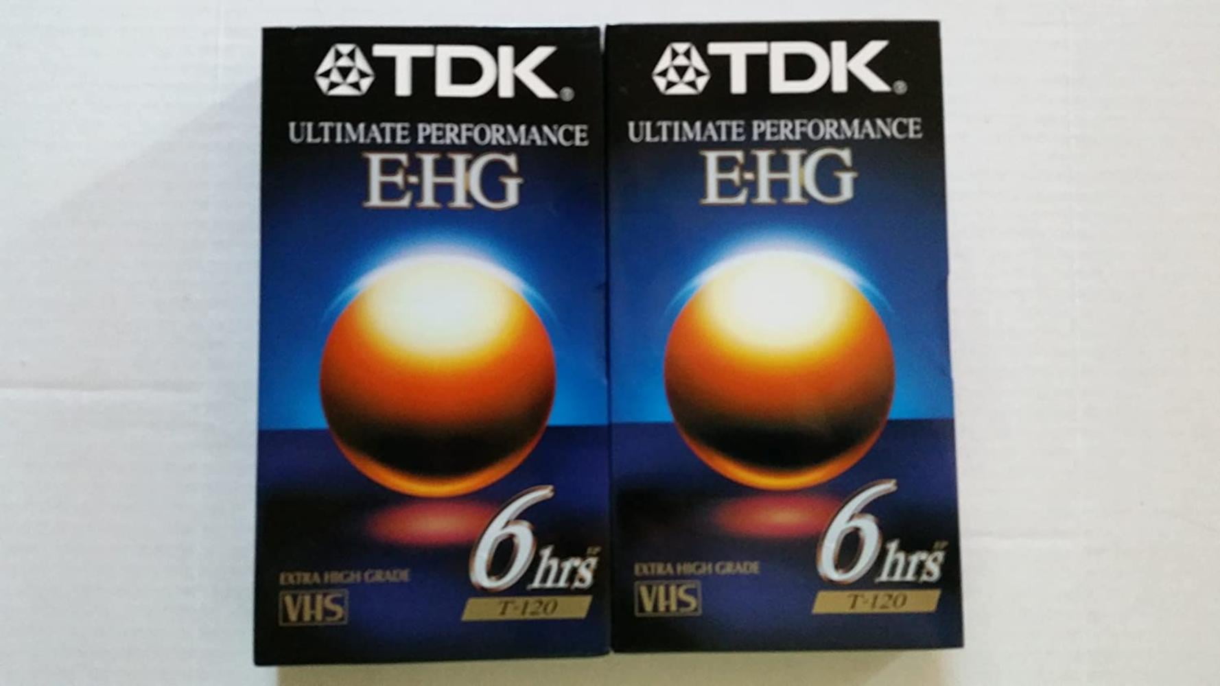 TDK Ultimate Performance E-HG Extra High Grade VHS T-120 Blank Video ...