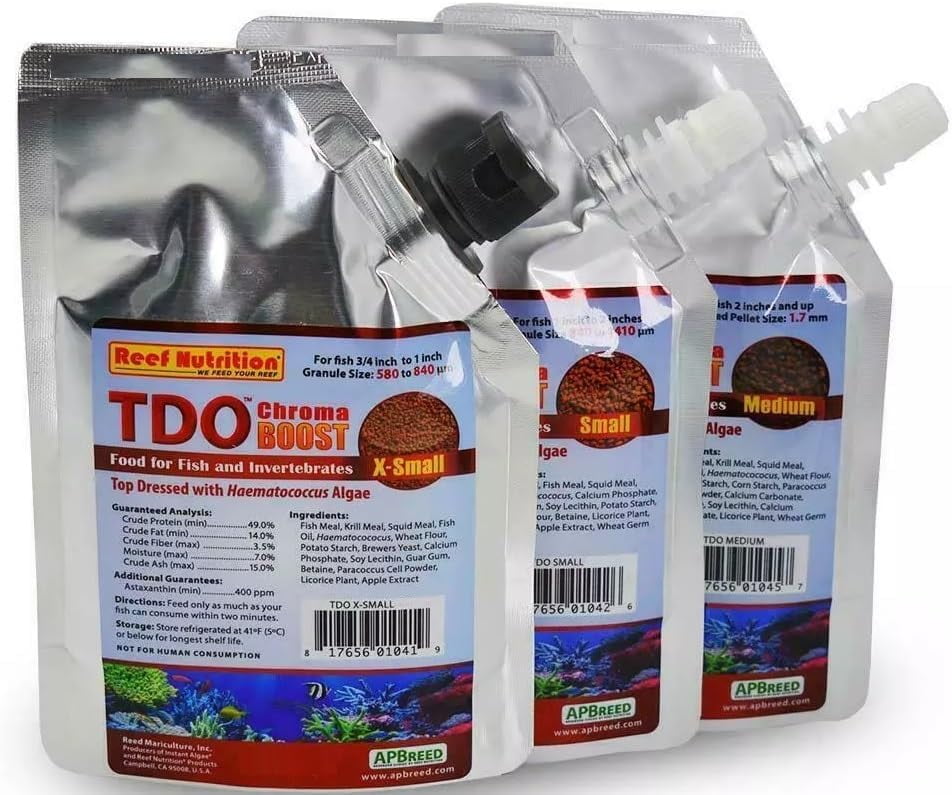 TDO Chroma Boost 16 Oz Reef Nutrition Pellet Value Pack 16 OZ of Small ...