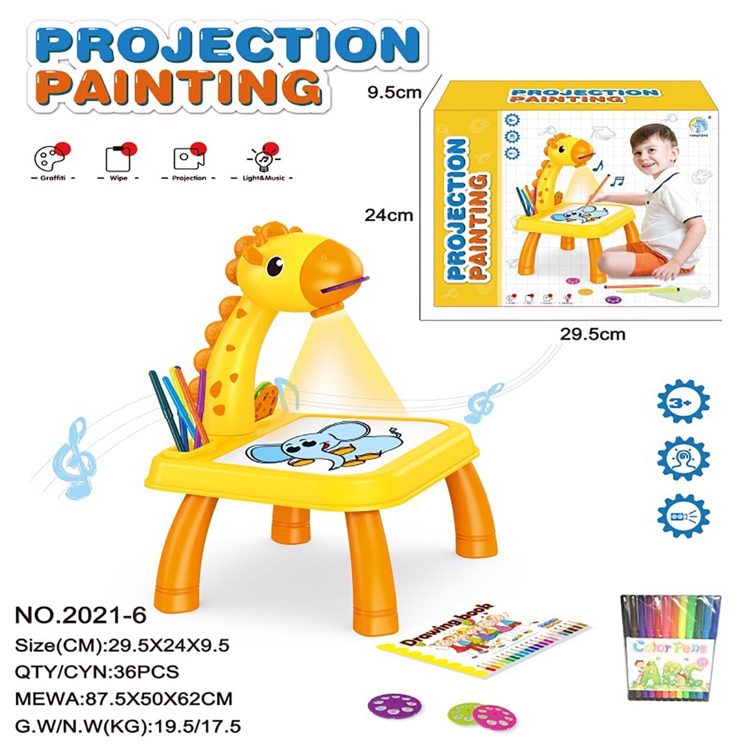 TDOOY Drawing Projector Table for Kids, Trace and Draw, Drawing Board ...