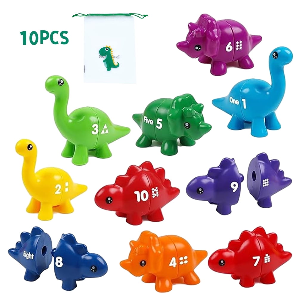 TDOOY Letters Matching Dinosaur Toys,Double-Sided Alphabet Learning Toy ...