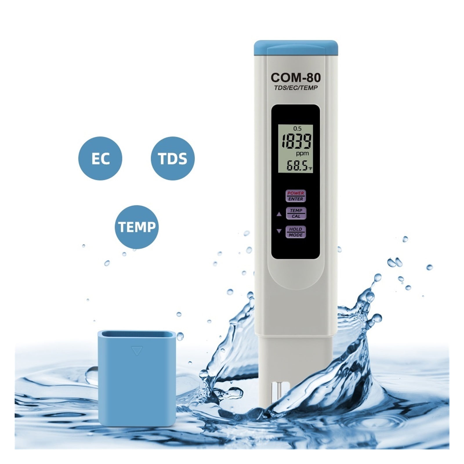 TDS EC TEMP Meter COM-80 Total Dissolved Solids Monitor Conductivity ...