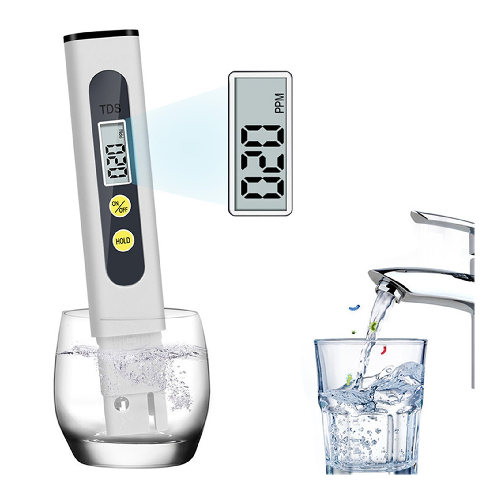 TDS Meter Digital Water Tester 0-9990ppm Drinking Water Quality ...