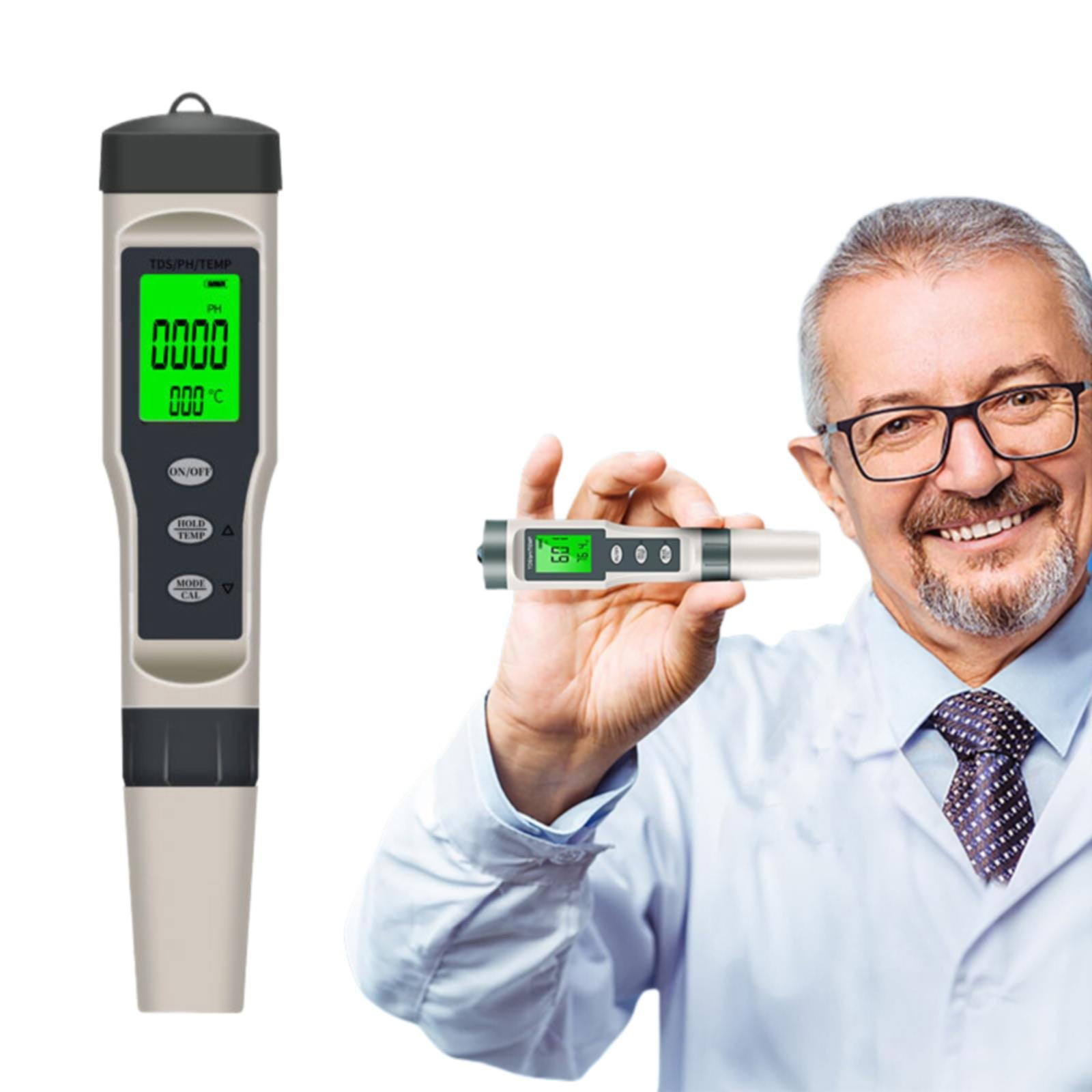 TDS/pH/Temperature PH Meter For Water 0 14 PH Measurement Range Digital ...