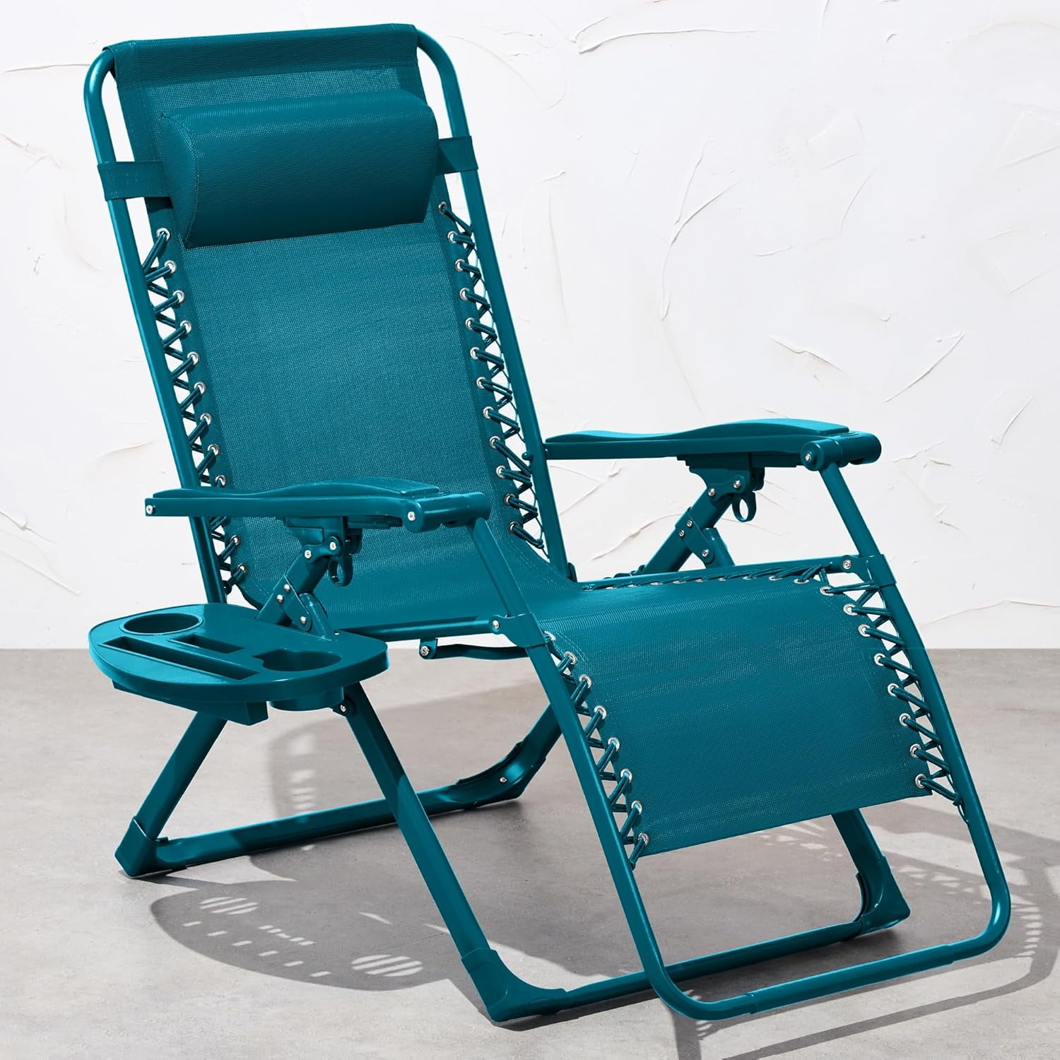 TDUKDB Adjustable Zero Gravity Chair, Monochromatic Color Folding Patio ...