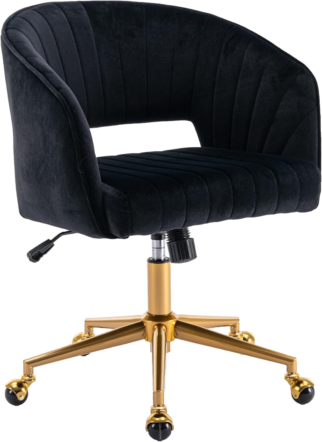 TDUKDB Home Office Chair Swivel Velvet Desk Chair Accent Armchair ...