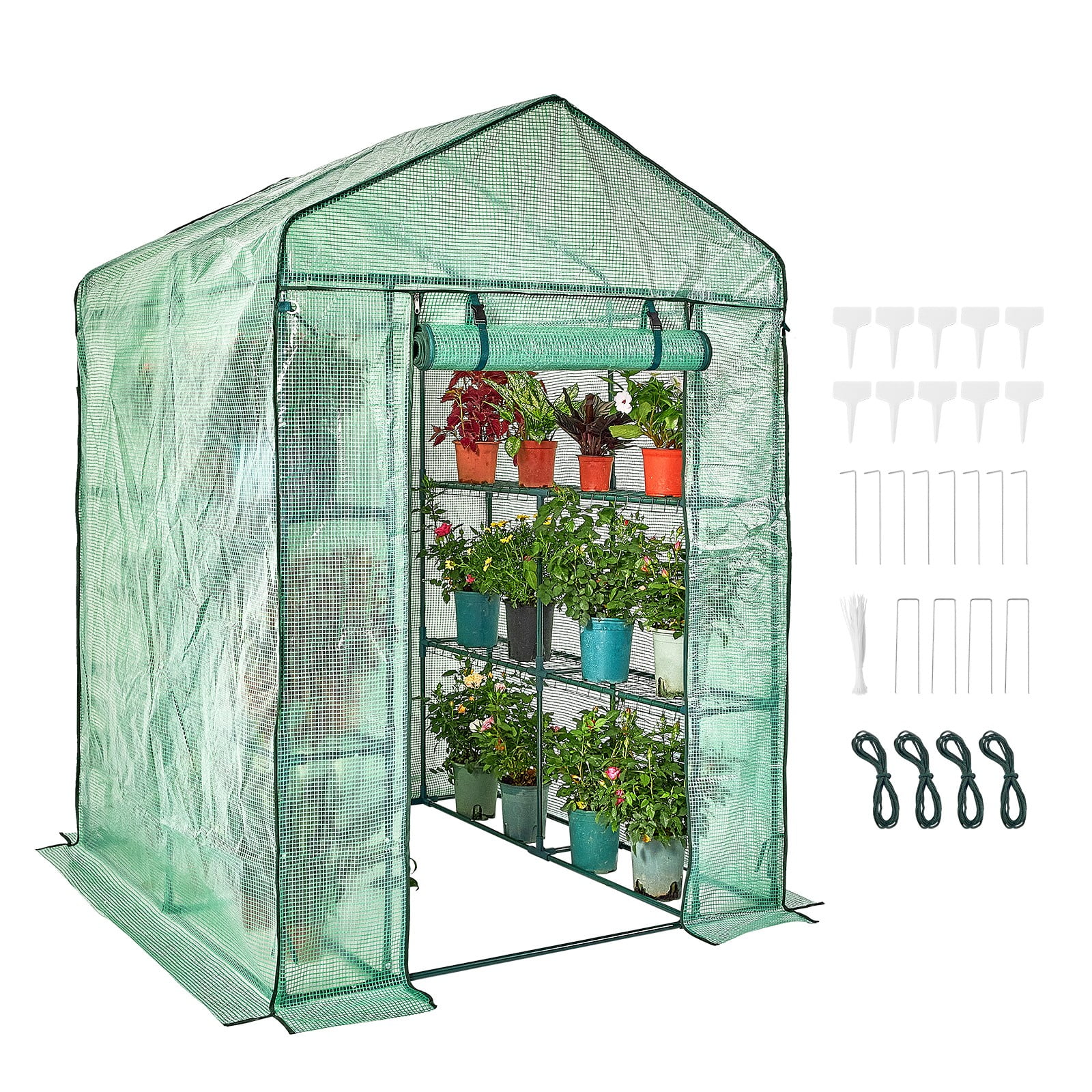 TDUKDB Outdoor Garden Mini Greenhouse 8-layer Shelf 3-stage Structure ...
