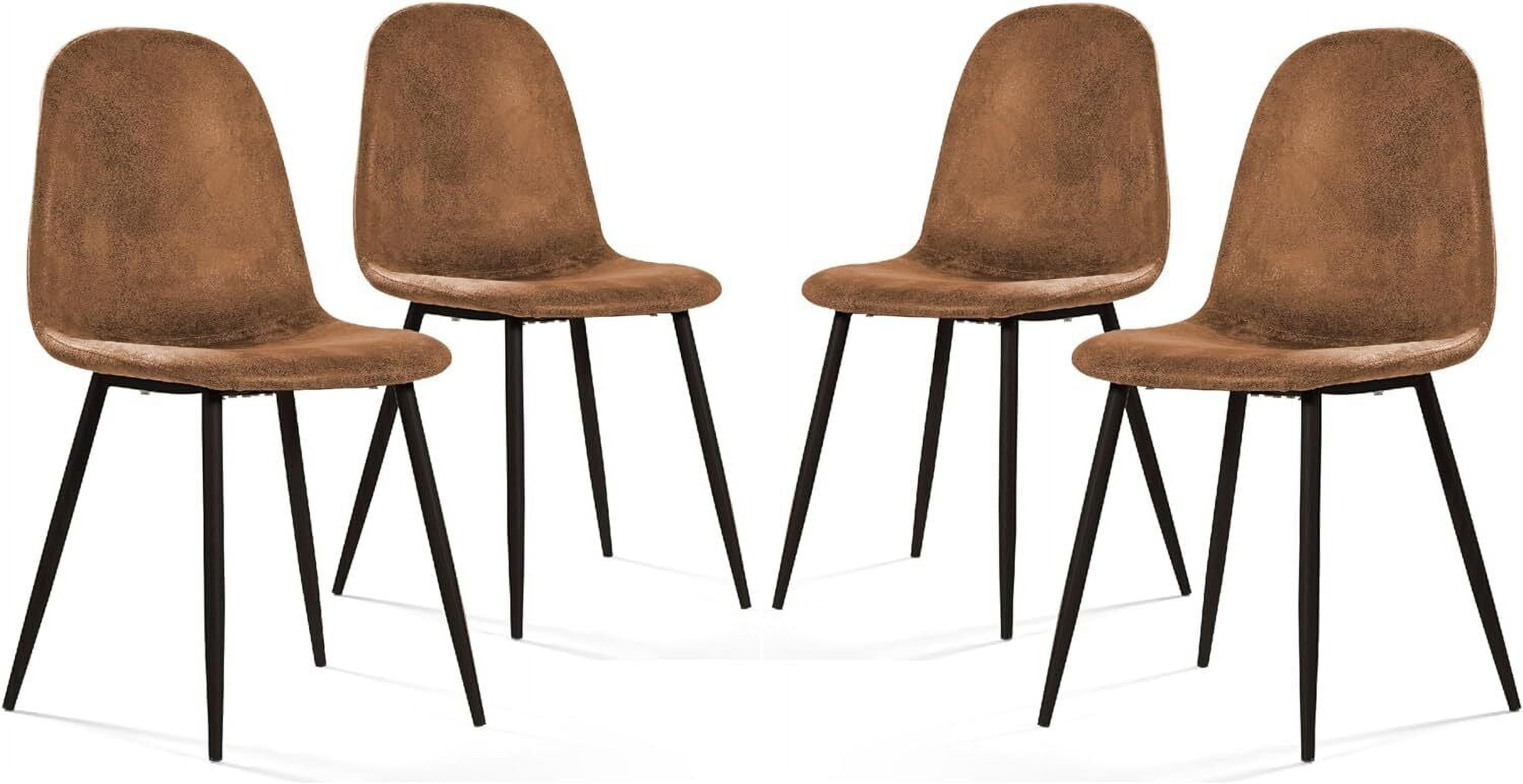 TDUKDB Set of 4 High - Back Dining Chairs with Metal Legs - Modern ...