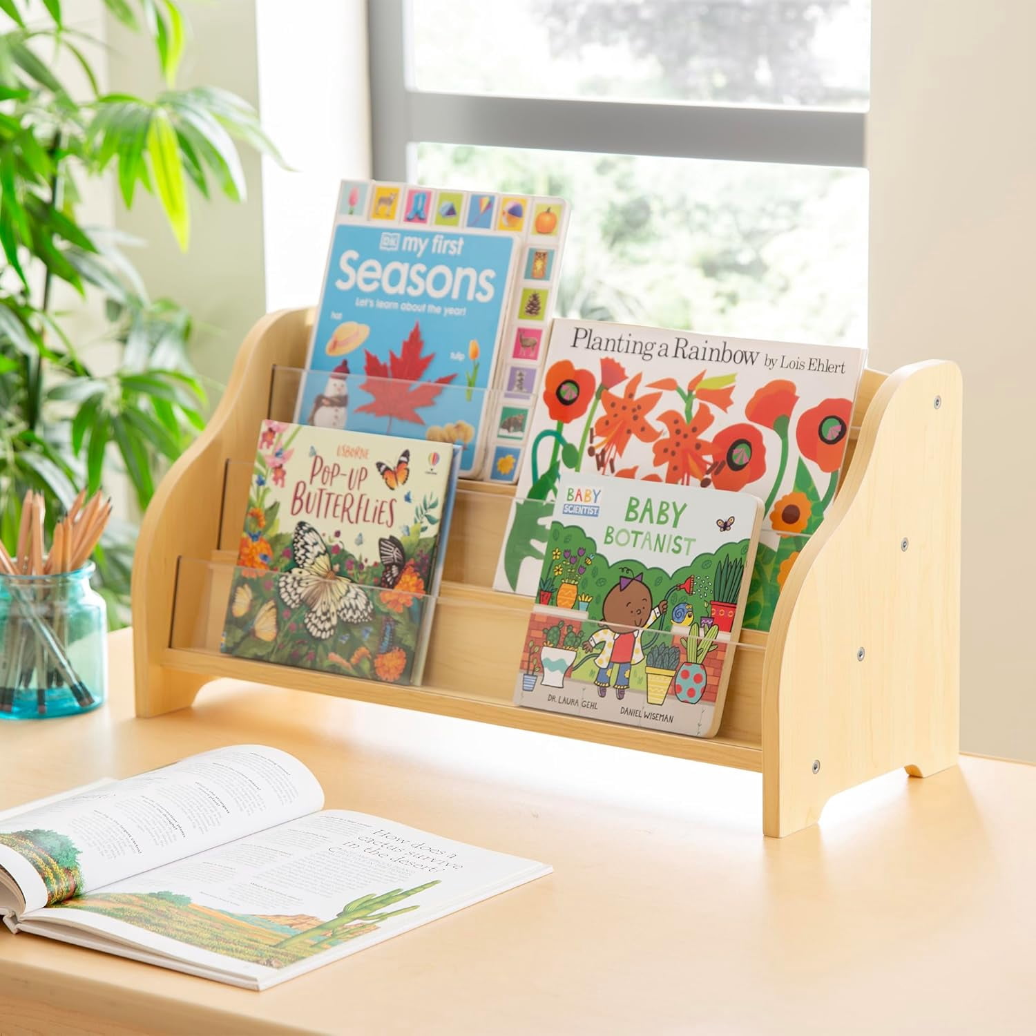 TDUKDB Tabletop Book Display: Book Shelf Display Rack for Kids Room ...