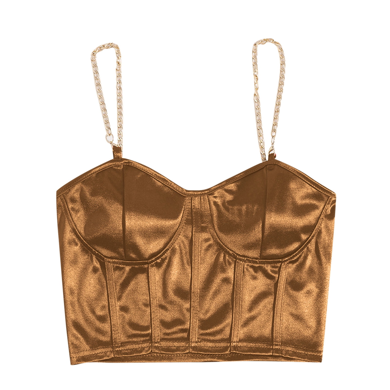 TDYHUAO Women’s Corset Crop Top Sexy Push Up Bustier Backless Metal ...