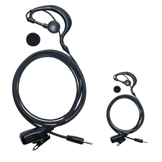 TDYUSG G Shape Earpiece Headset with Mic PTT Compatible with Cobra ...
