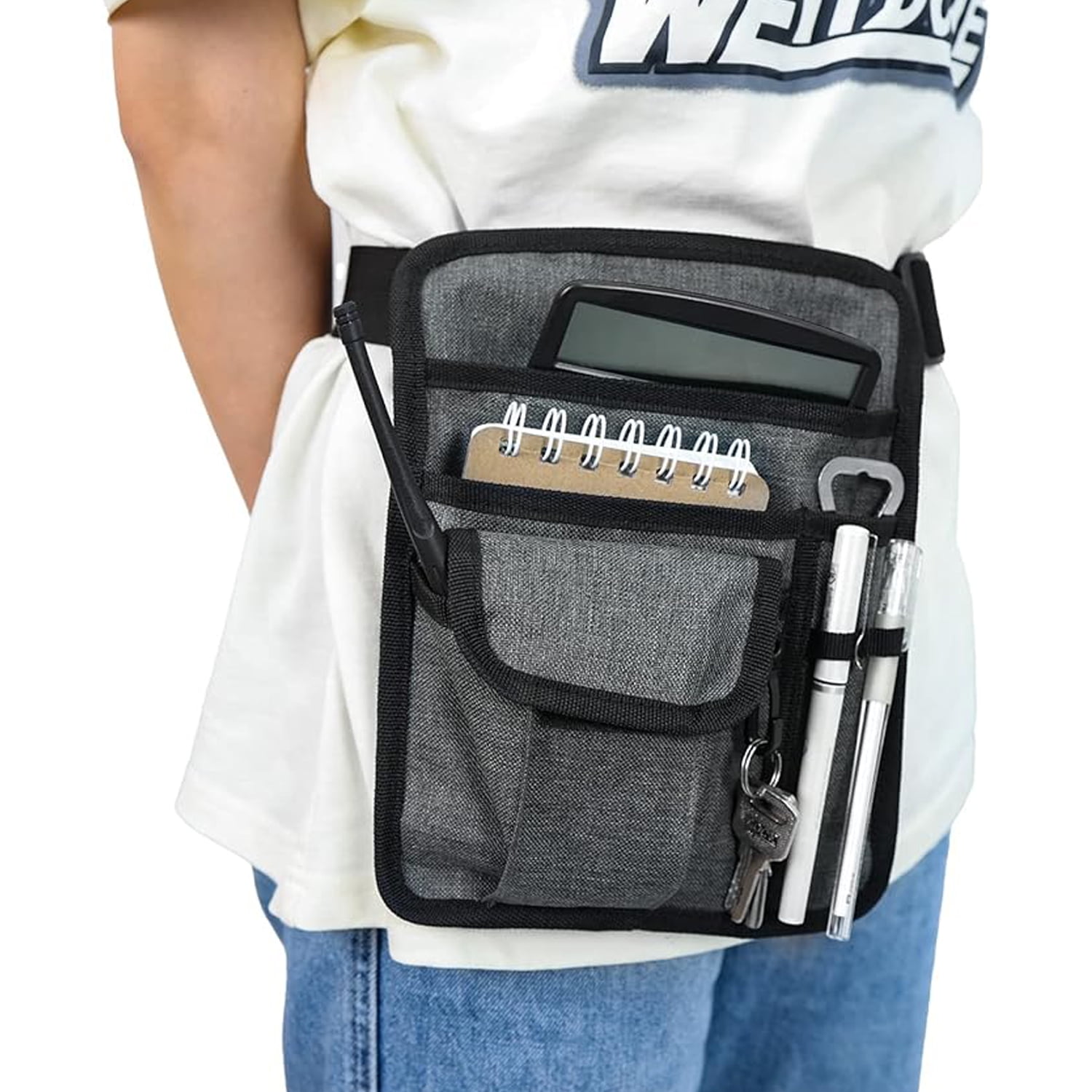 TDYUSG Server Pouch Restaurant Waist Money Apron Bag with Adjustable ...