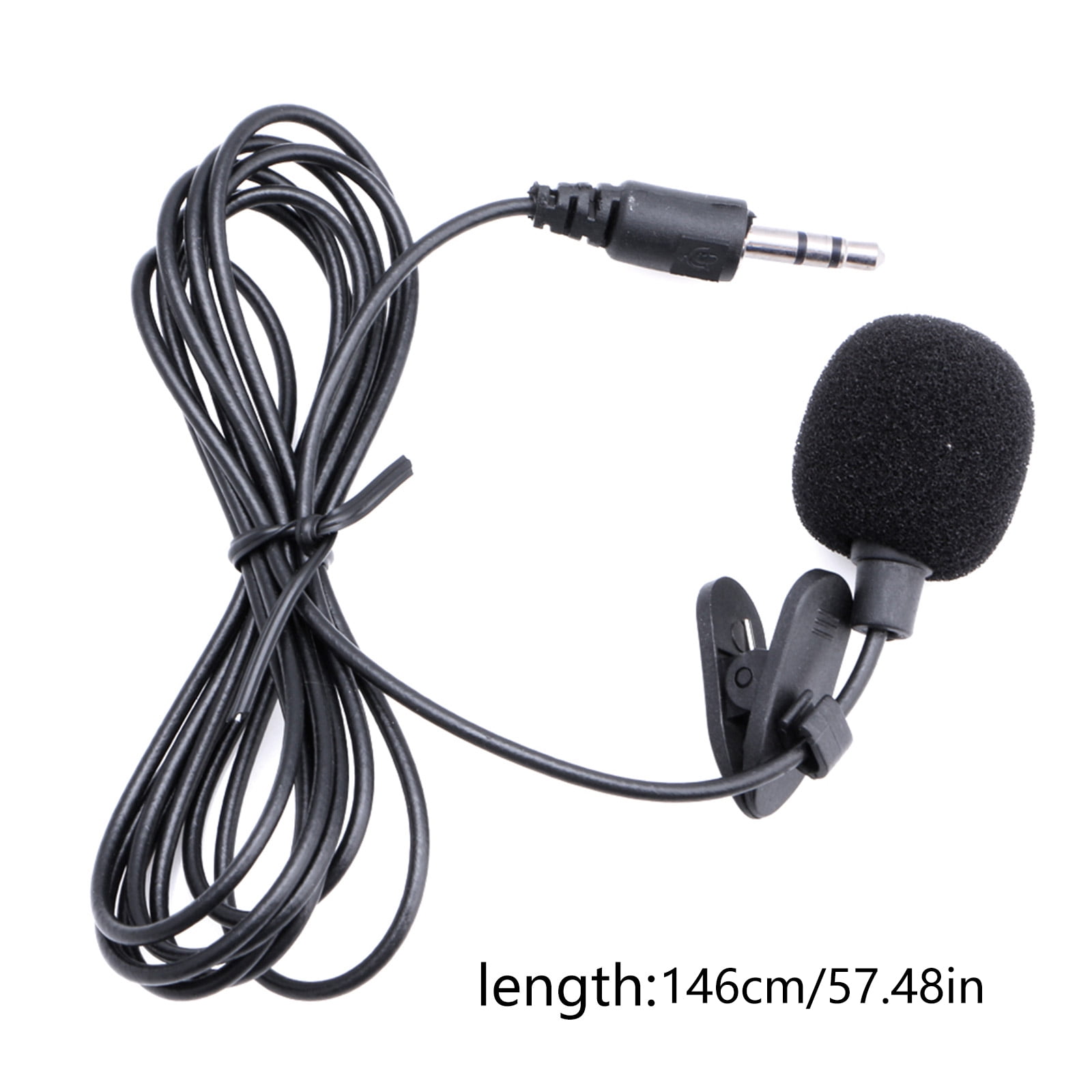 TDZTMNDNB 3.5mm Clip On Microphone Lapel Tie Hands Lavalier Mic for ...