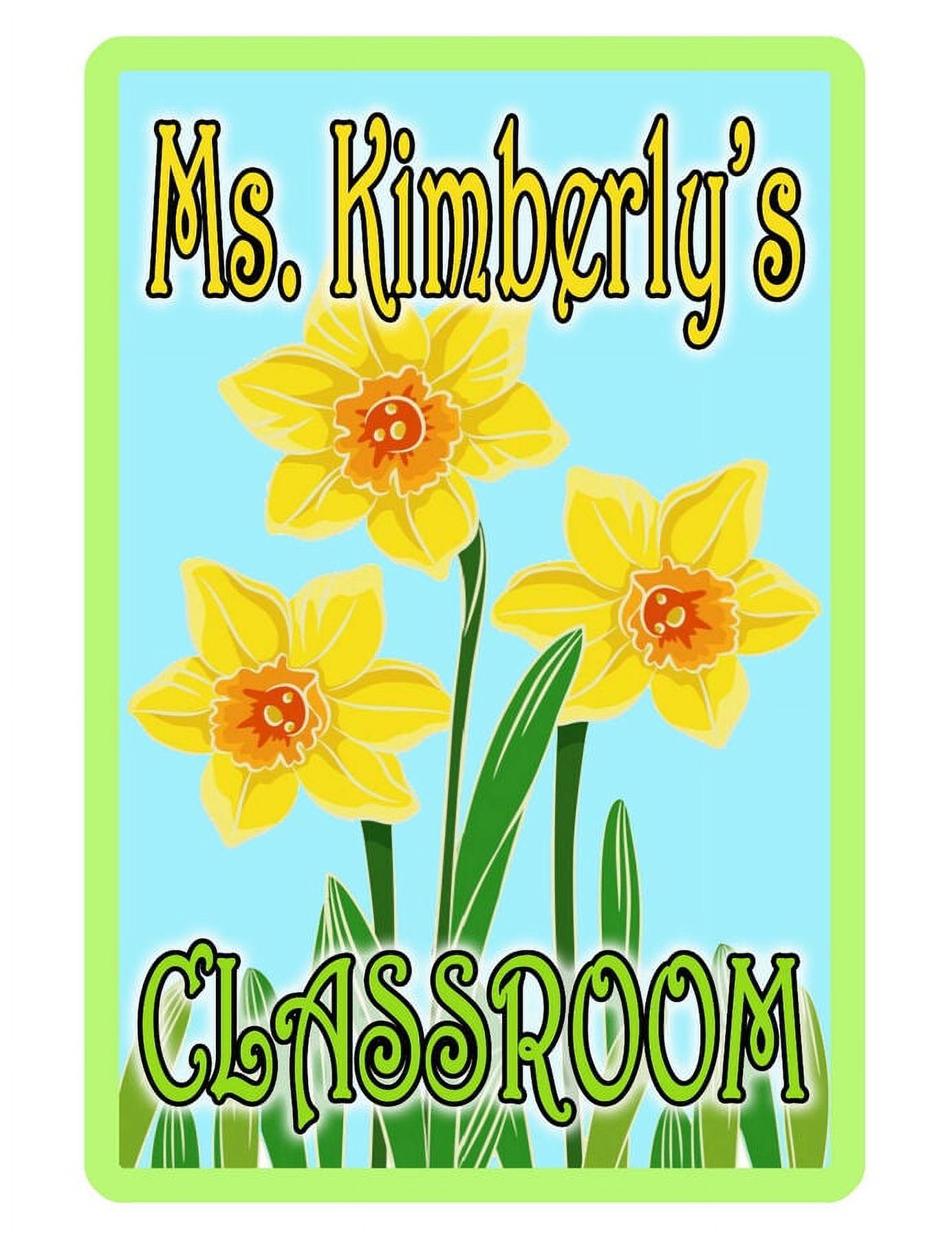 TEACHER CLASSROOM metal aluminium Sign "FLOWER" FULL BRIGHT COLOR CLAD ...