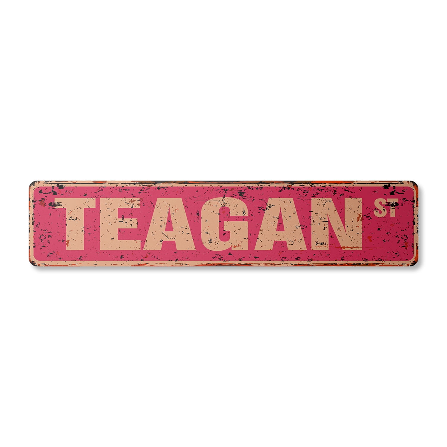 TEAGAN Vintage Plastic Street Sign Childrens Name Room Sign | Indoor ...