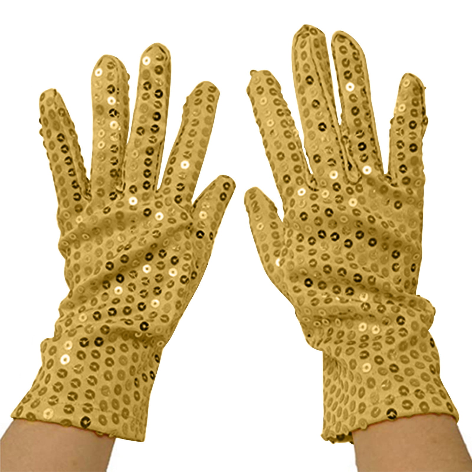 TEAJOPSUU 1 Pairs Sparkling Sequin Gloves for Women Rhinestone Glitter ...