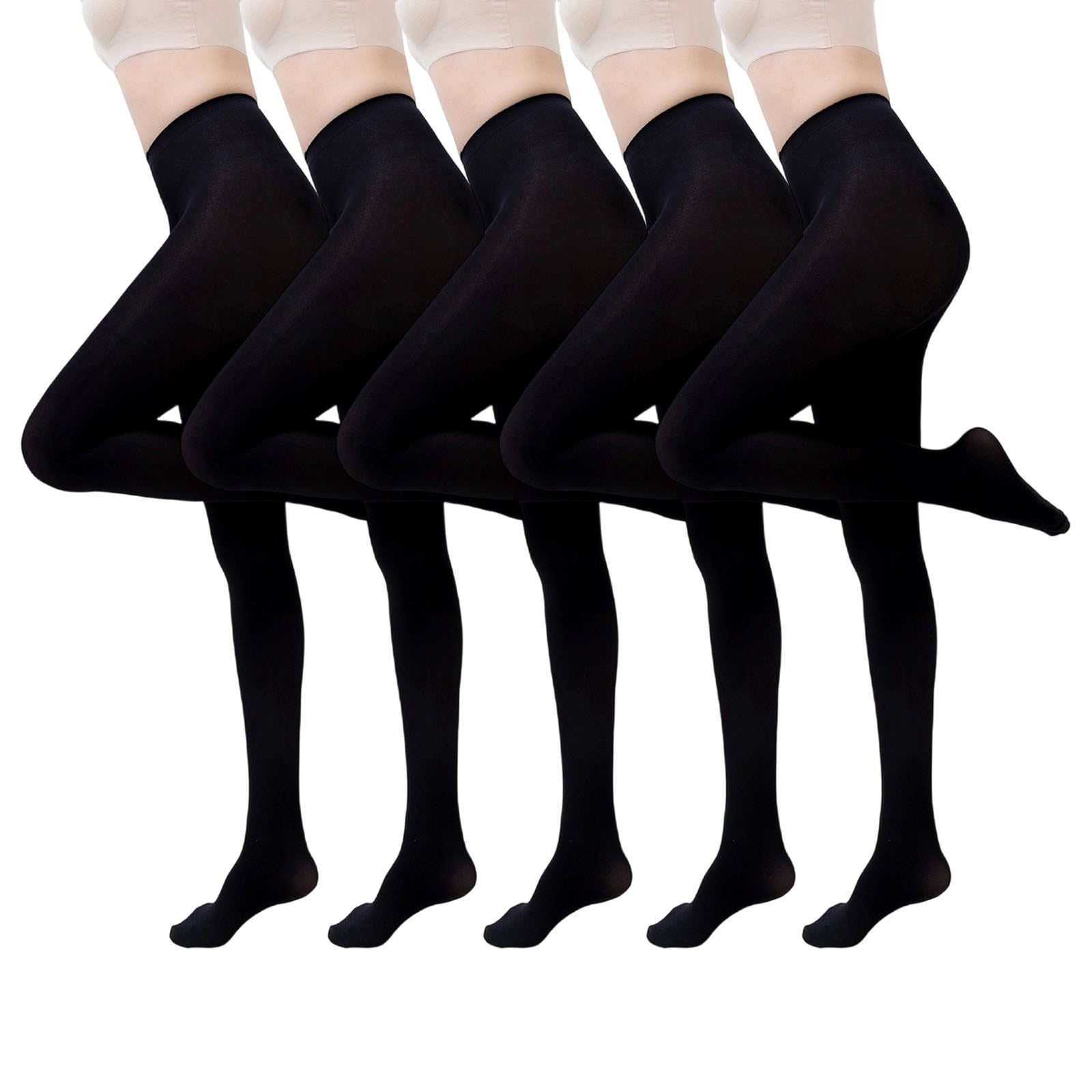 TEAJOPSUU 2/3/5PC Women Seamless Leggings Warm Opaque Tights Solid ...