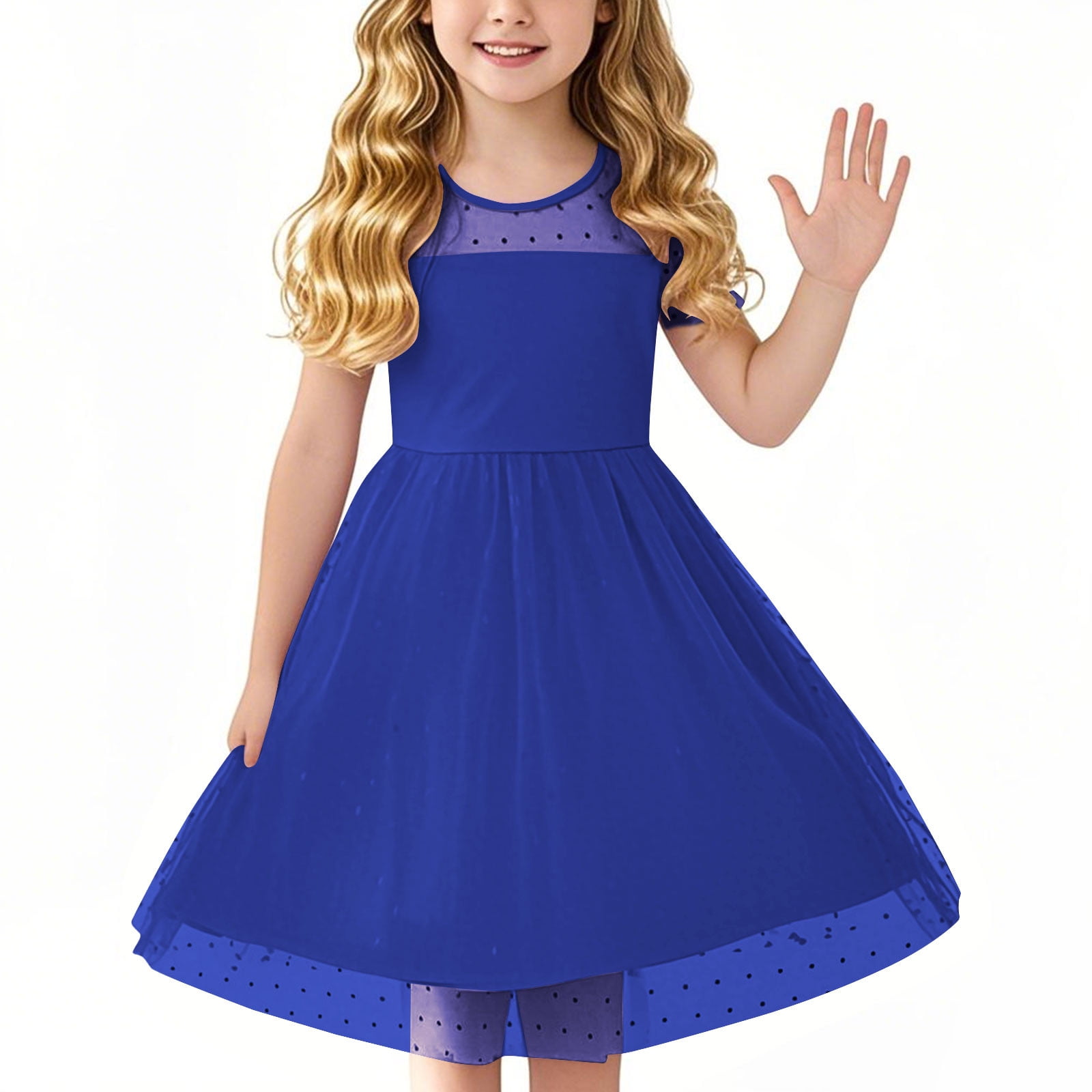 TEAJOPSUU Girls Tulle Summer Dress Puff Short Sleeve Tween Girls Teen ...