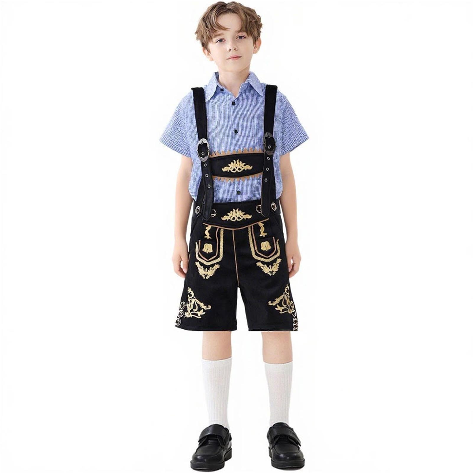 TEAJOPSUU Kids Boys' Lederhosen Clothes Oktoberfest Outfits 2 Piece ...
