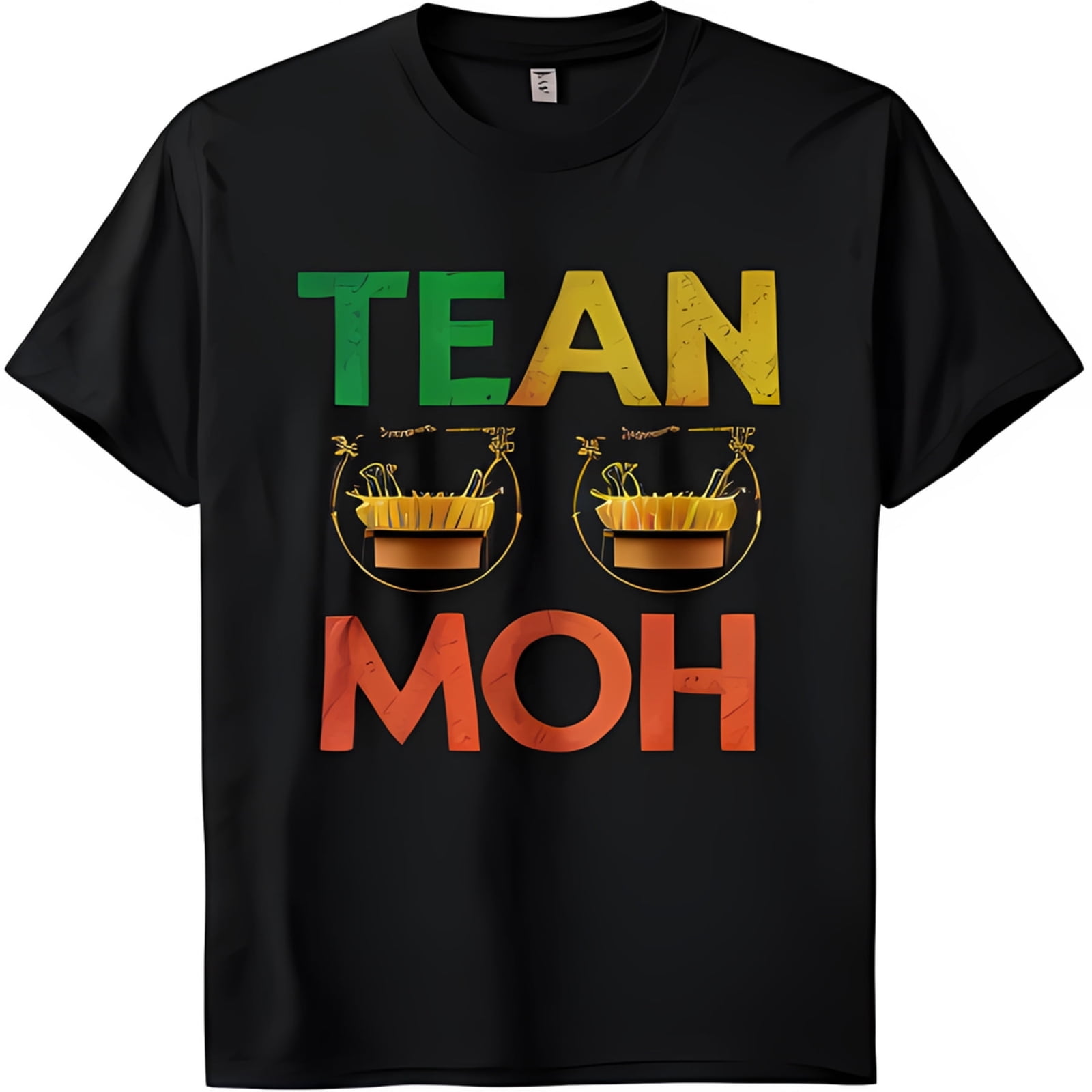 TEAM Black T-Shirt with Ramen Design Fun Graphic Tee - Walmart.com