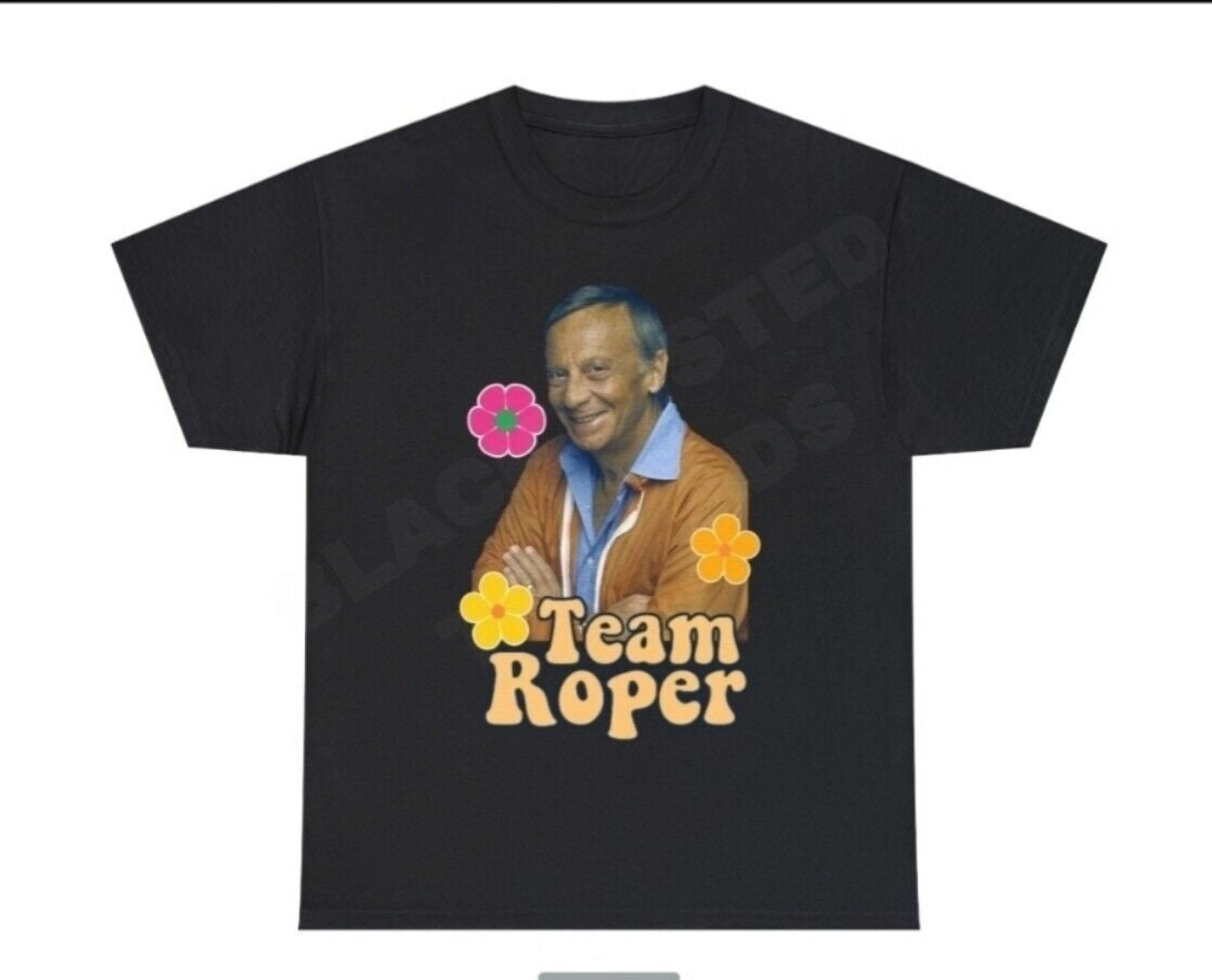TEAM ROPER THREES COMPANY NORMAN FELL Black T Shirt Funny Retro Style ...