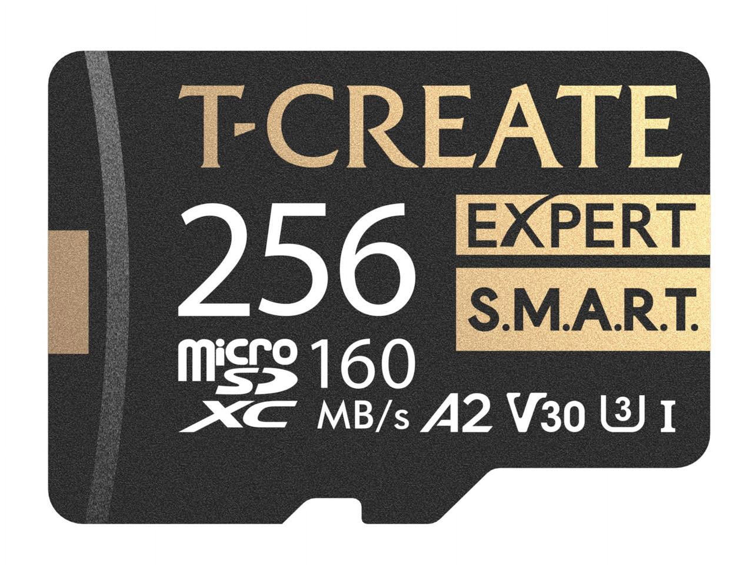 TEAMGROUP 256GB T-Create Expert S.M.A.R.T Monitored A2 microSDXC UHSI-I ...