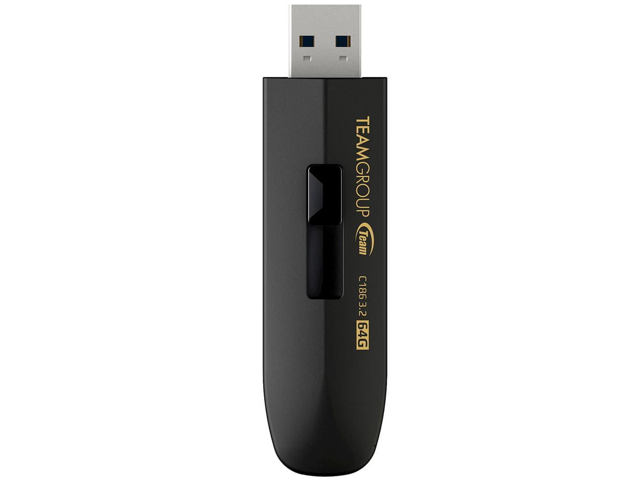TEAMGROUP C186 64GB USB 3.2 Gen 1 Flash Drive, Black - Walmart.com