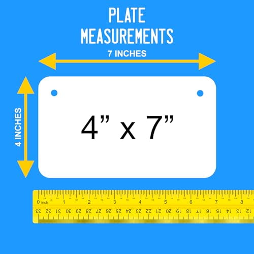 TEAMLOGO Personalized California Mini License Plate - Size 4" X 7 ...