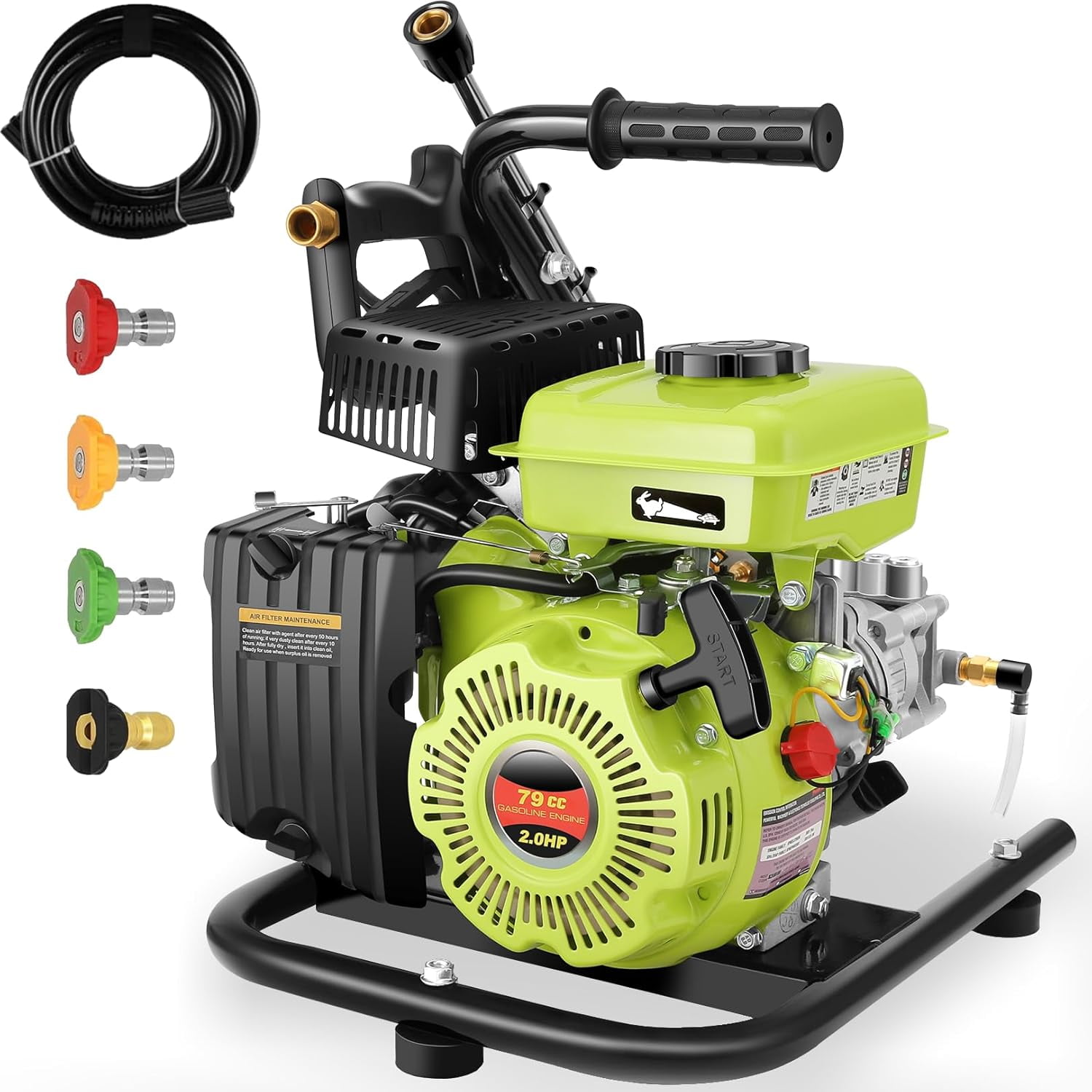 TEANDE 3200PSI 2.4GPM Gas Pressure Washer, 79CC 2.0HP Engine Gas ...