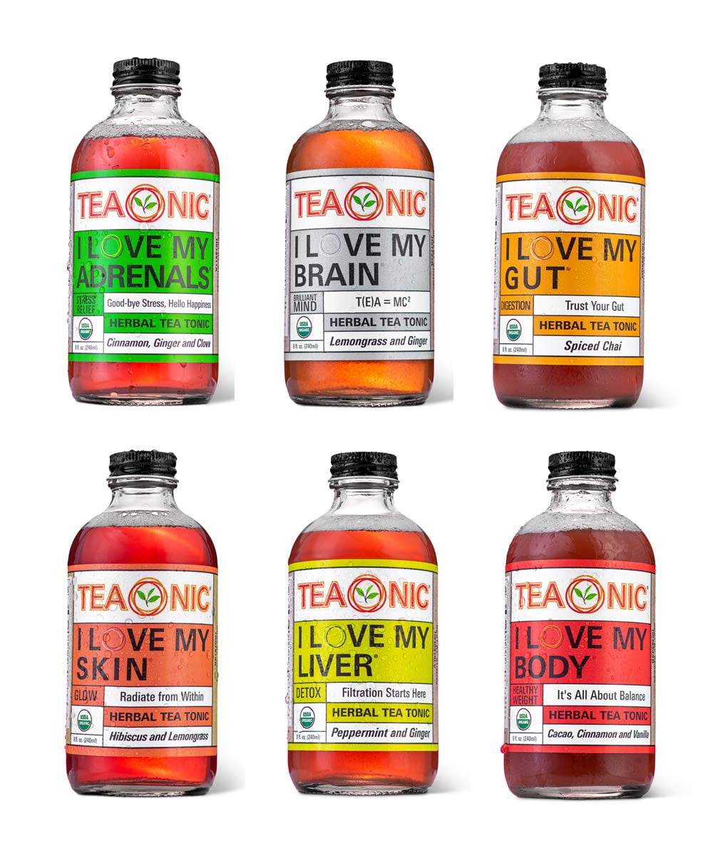 TEAONIC I Love My Variety Pack, Detox Tea Tonic, Lemon Ginger Tea ...