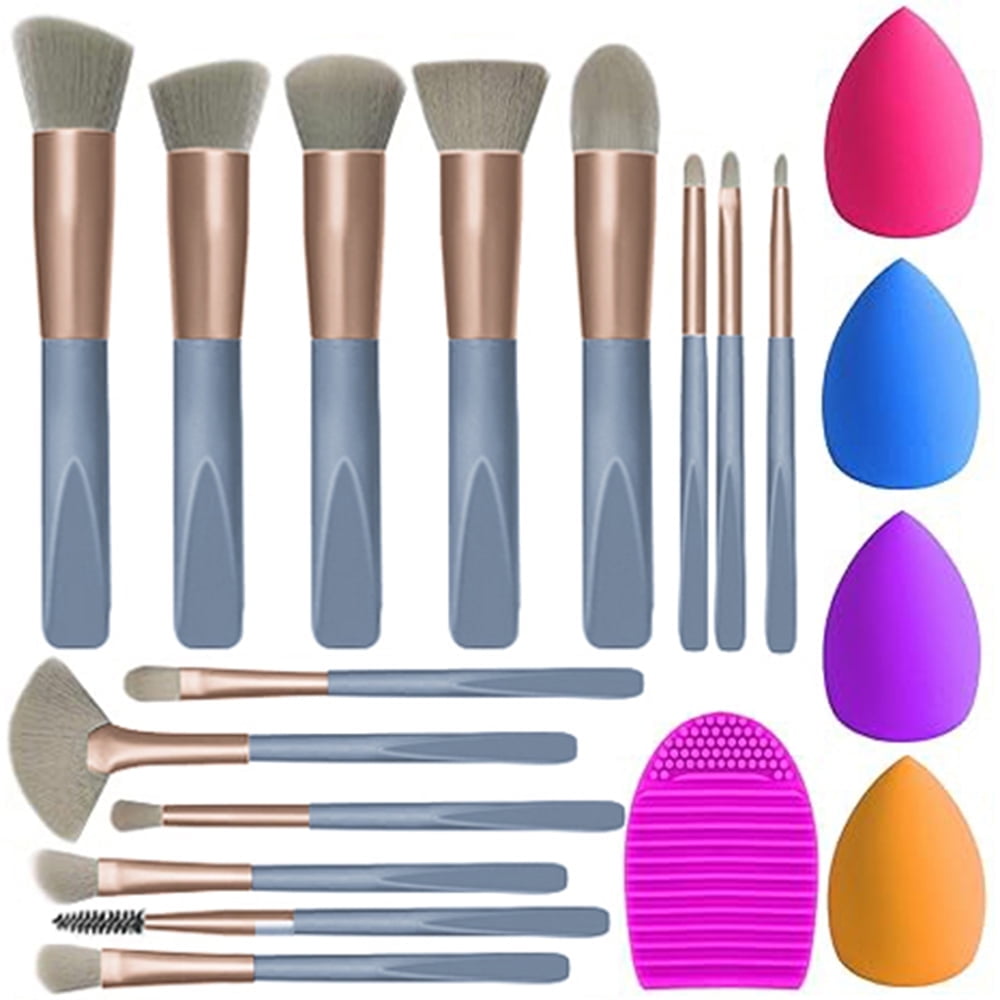 TEATTY 14 Pcs Make Up Brushes Set, Professional Cosmetic Brushes with 4 ...