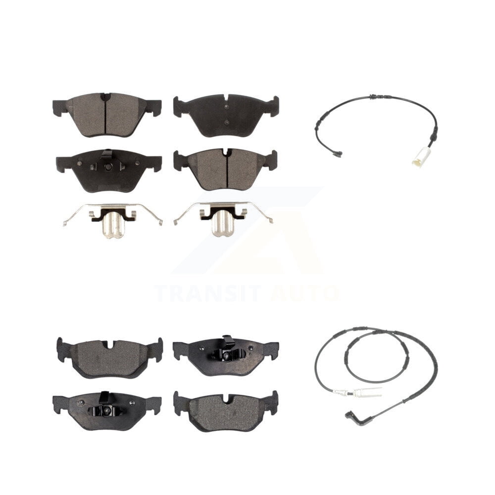 TEC Front Rear Ceramic Disc Brake Pads and Wear Sensors Kit for Car BMW ...