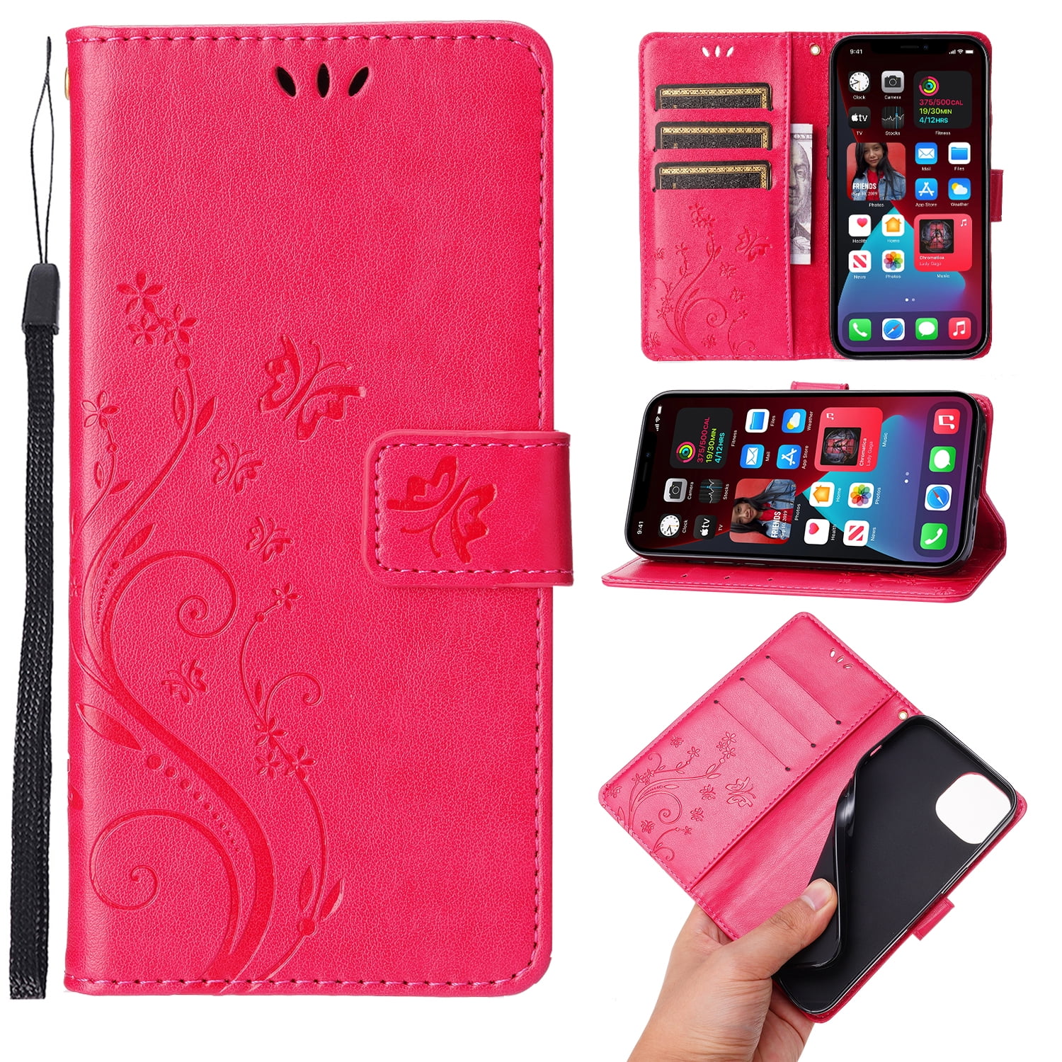 TECH CIRCLE Case for iPhone 15 Pro Max (2023) - [Embossed Butterfly ...