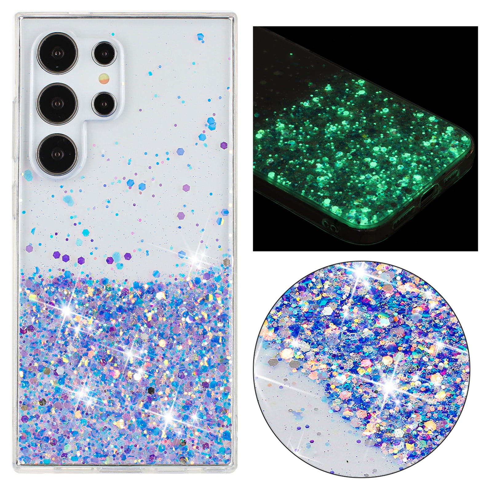 TECH CIRCLE Compatible with Samsung Galaxy S23 Ultra Bling Case Glow in ...