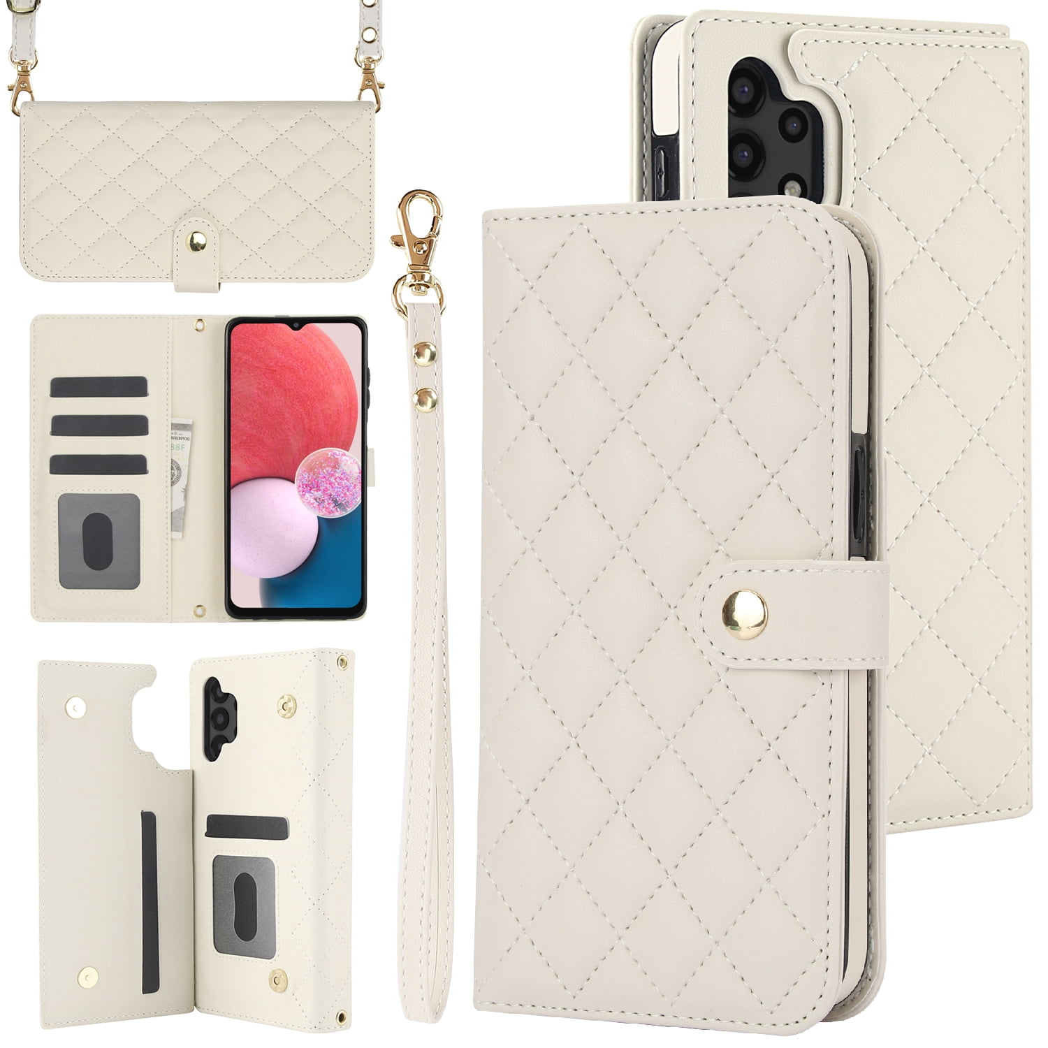 TECH CIRCLE Folio Faux Leather Case for Samsung Galaxy A14 5G (6.6 ...